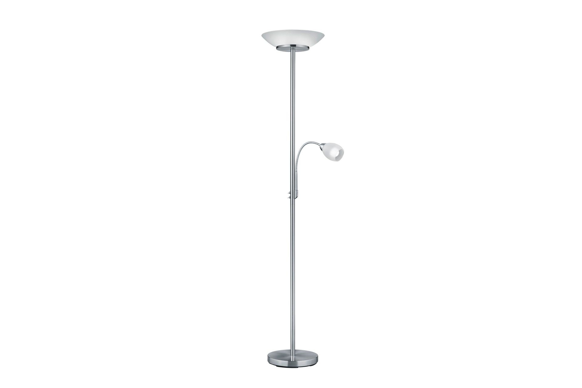 Trio Lighting Gerry Golvlampa E27+E14 borstad stål Borstad stål ...