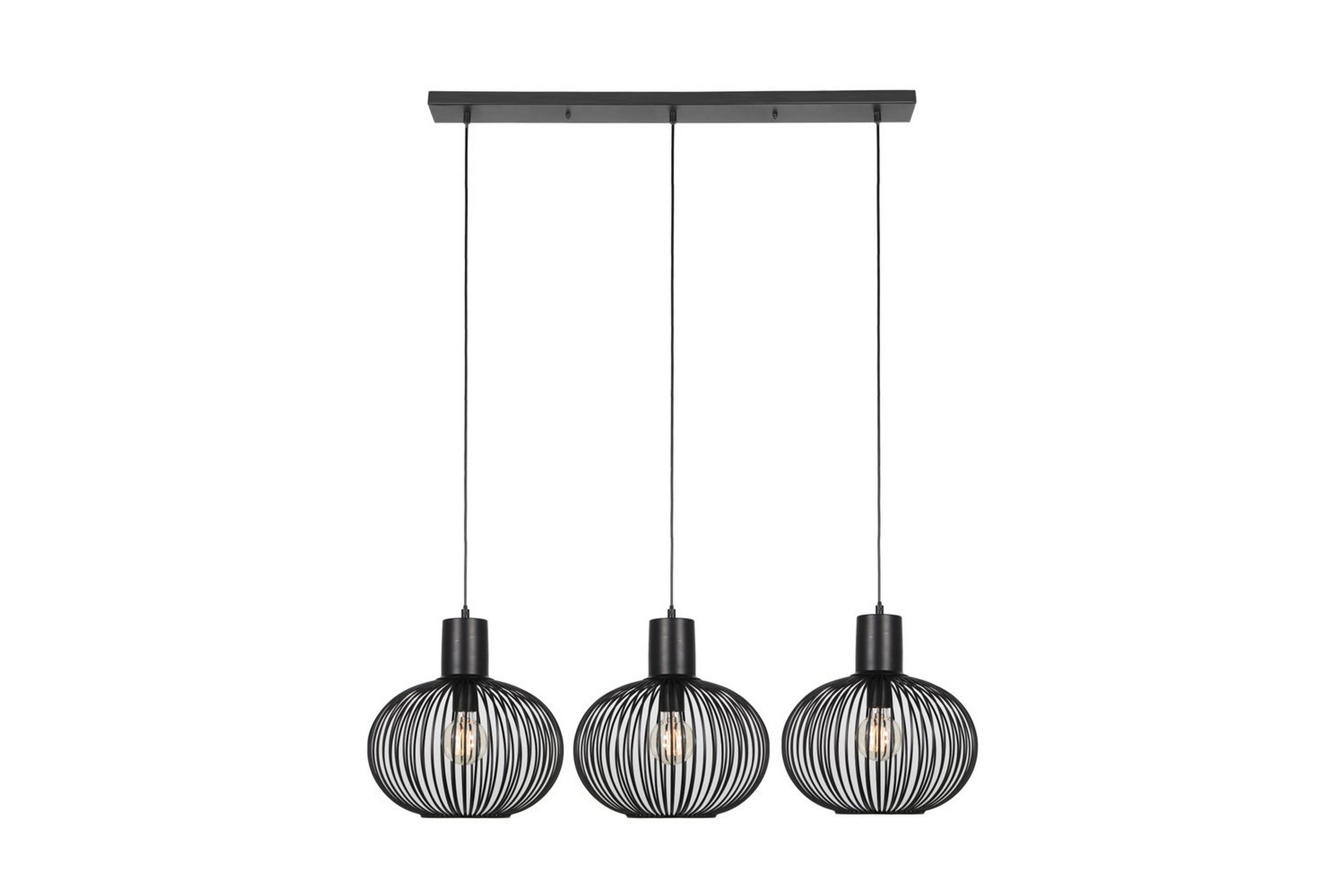 Trio Lighting Pendel TRIO Gila 3-del, Mattsvart 3-del, Mattsvart - Belysning & el - Trademax