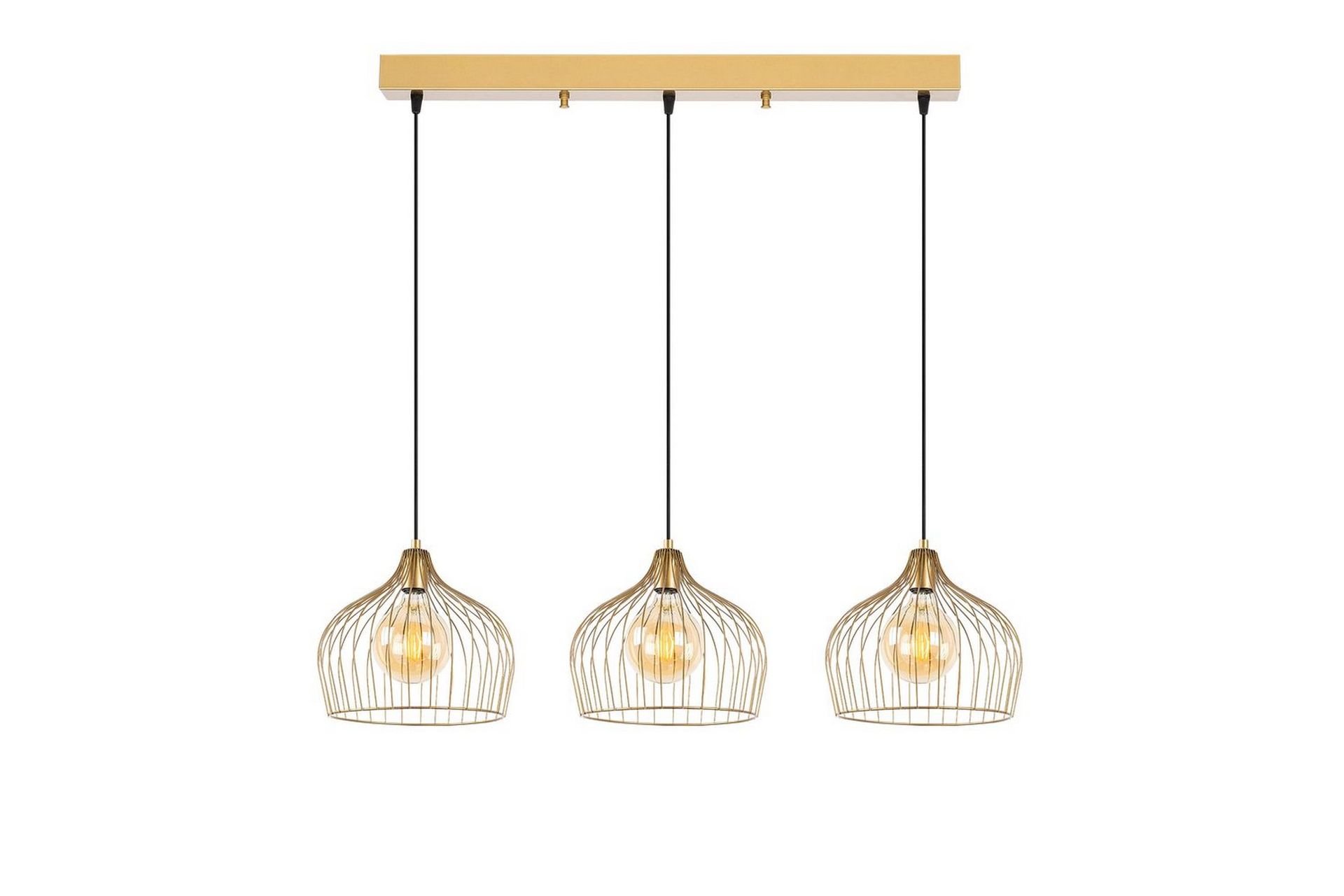 Taklampa Meron Shiny Gold Horizontal Guld - Belysning | Chilli