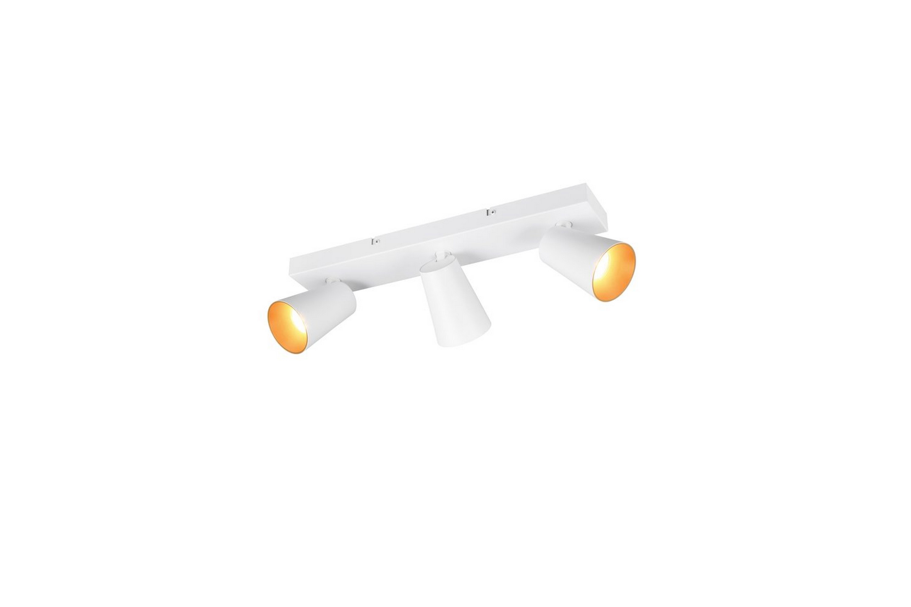 Trio Lighting Spot TRIO Sharp 3-del, Mattvit/guld 3-del, Mattvit/guld - Belysning & el - Trademax