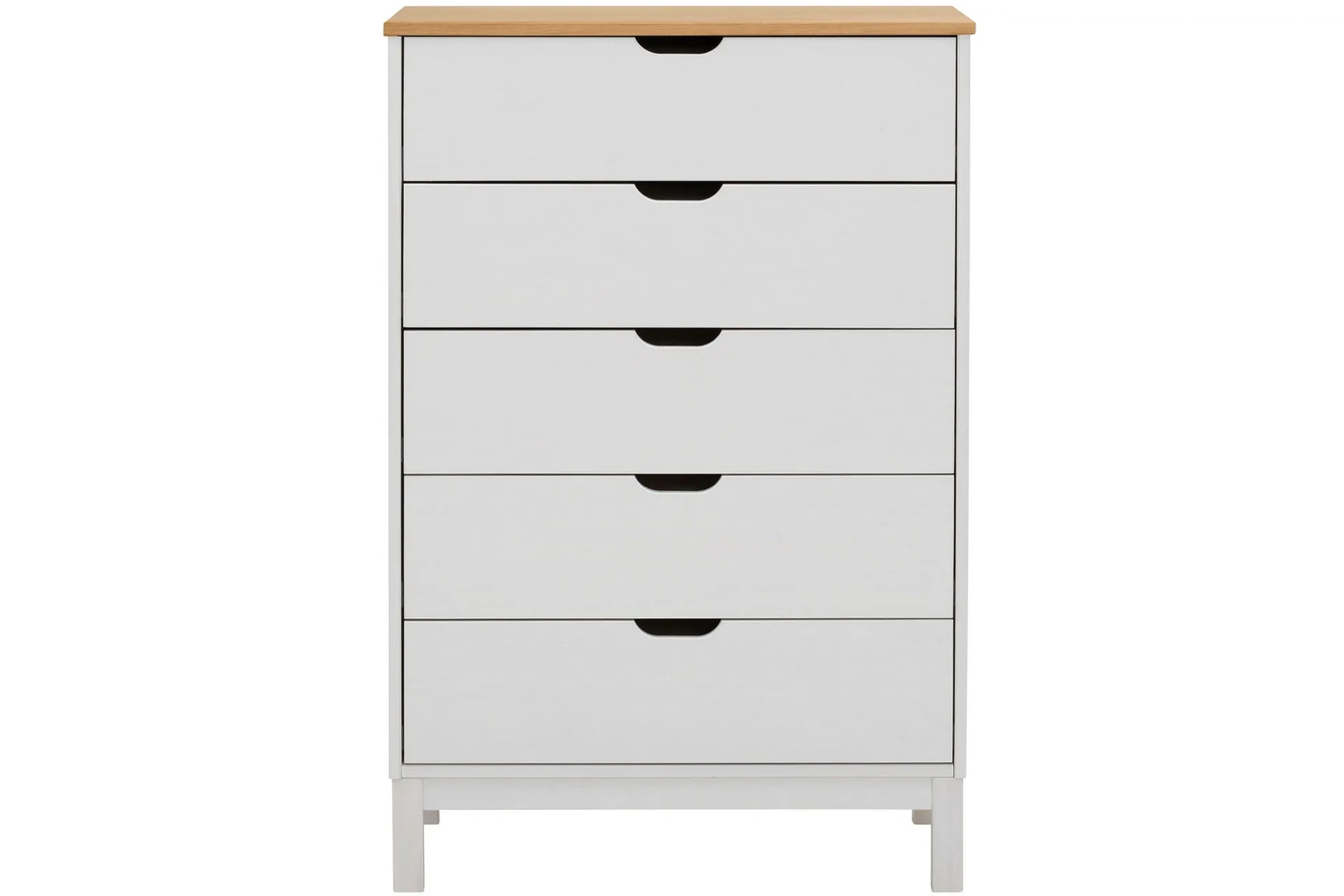 Crotone Byrå 76x39 cm 5 Lådor Vit - Förvaring | Chilli
