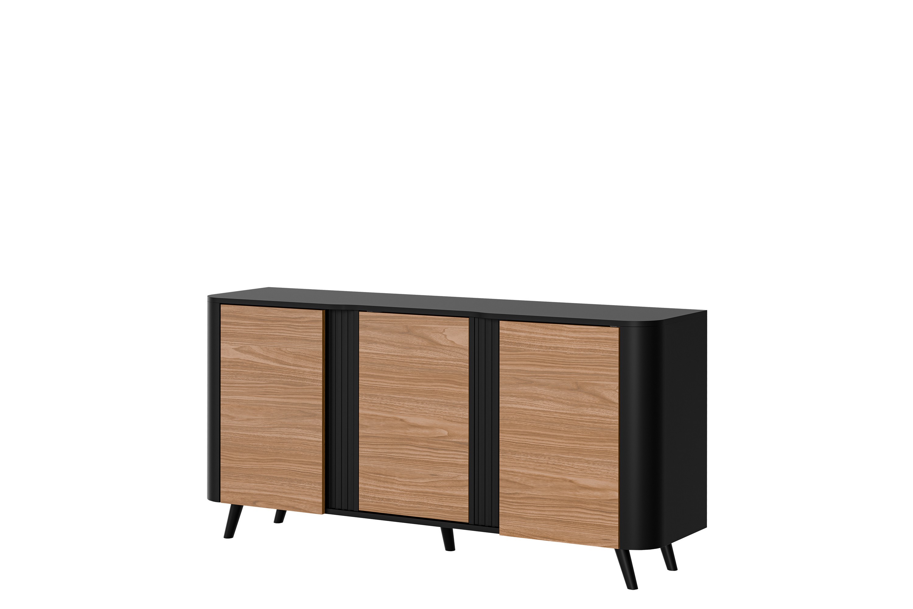 Clement Byrå 151 cm Svart/Brun - Förvaring - Trademax