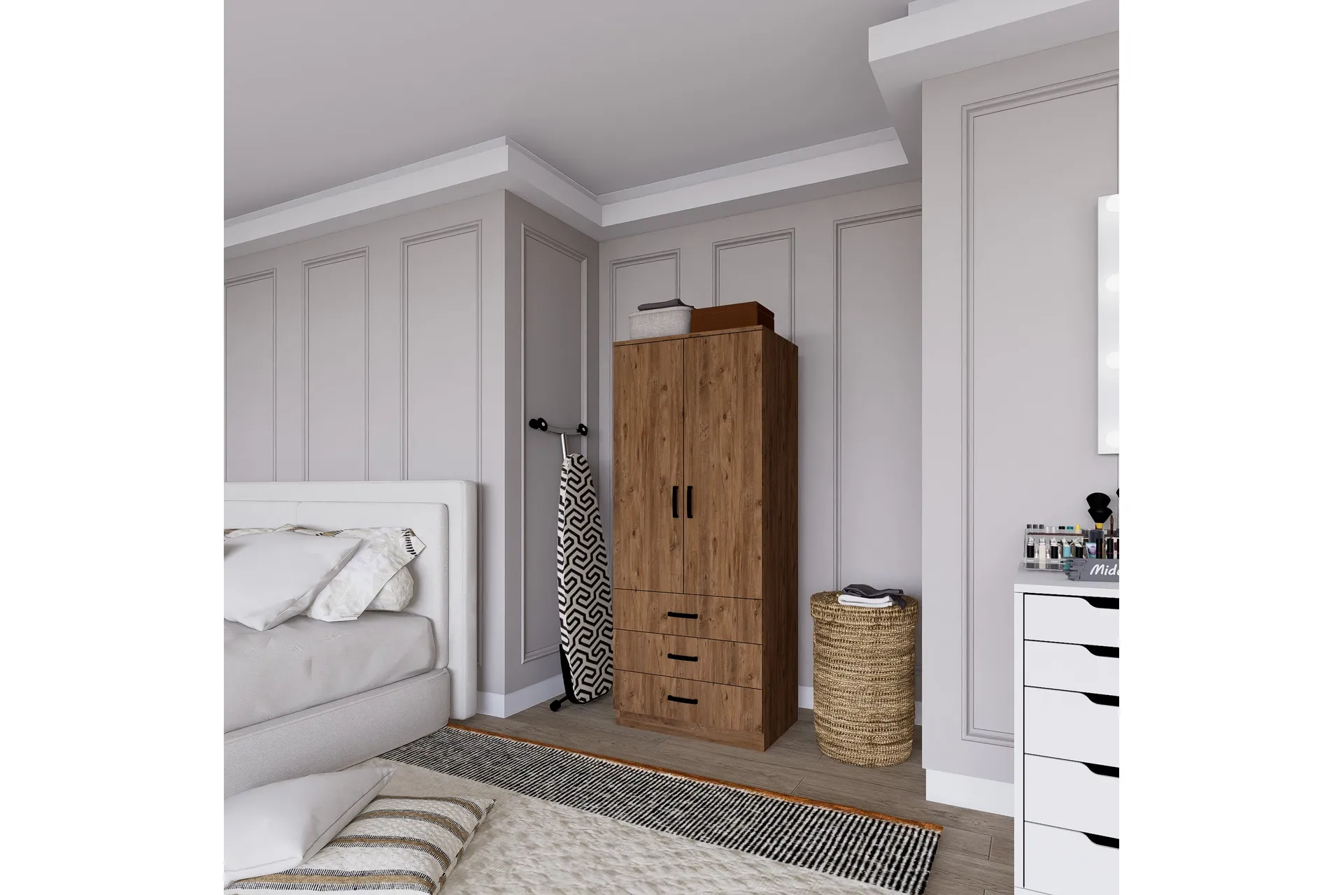 Haaken Garderob 60x174,8 cm Brun - Förvaring - Trademax