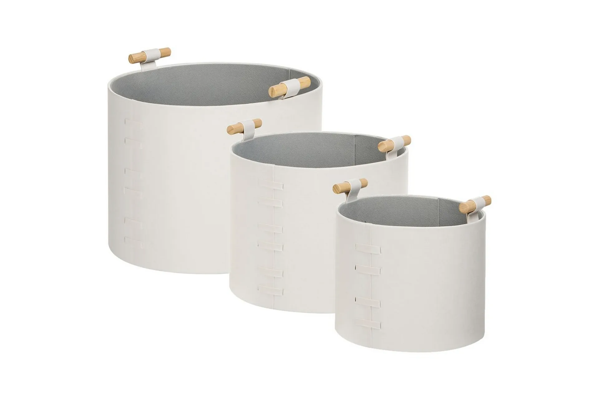 Korg Aram set om 3 Vit Vit - Förvaring | Chilli