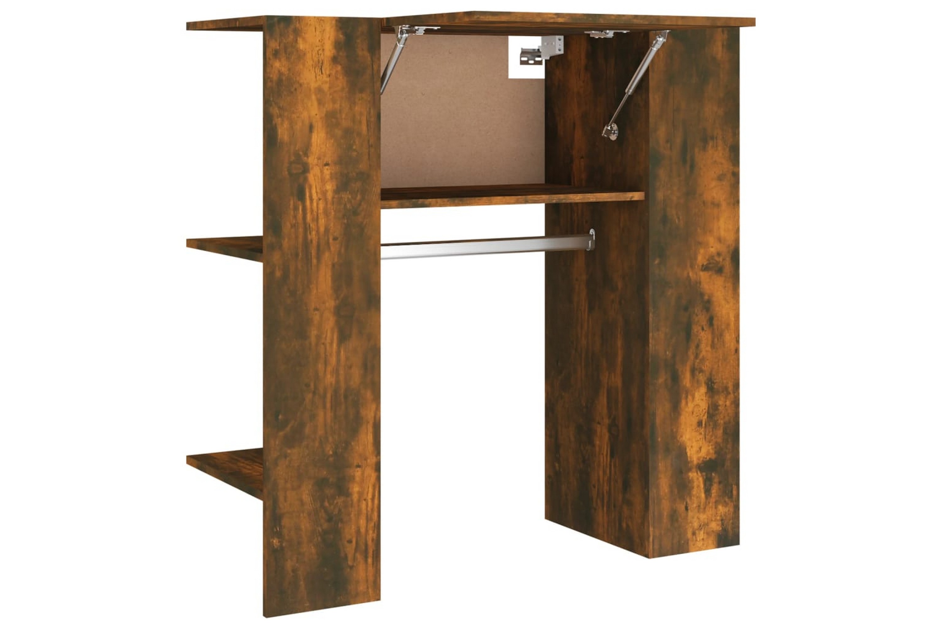 beBasic Hallskåp rökfärgad ek 97,5x37x99 cm konstruerat trä Brown - Förvaring - Trademax