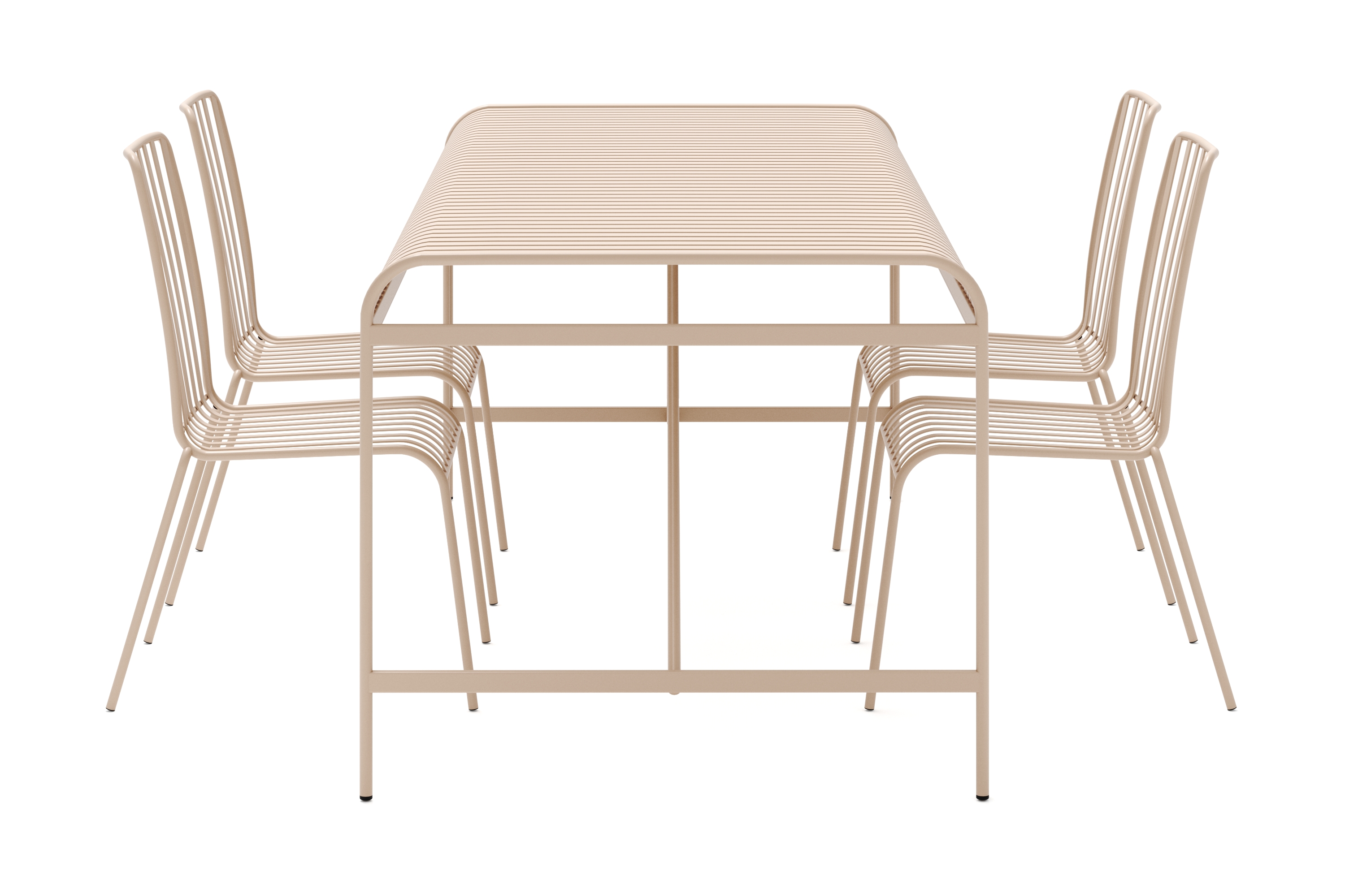 Comfort Garden Jarva Spisegruppe 200 cm med 4 Jarva Spisestoler Beige ...