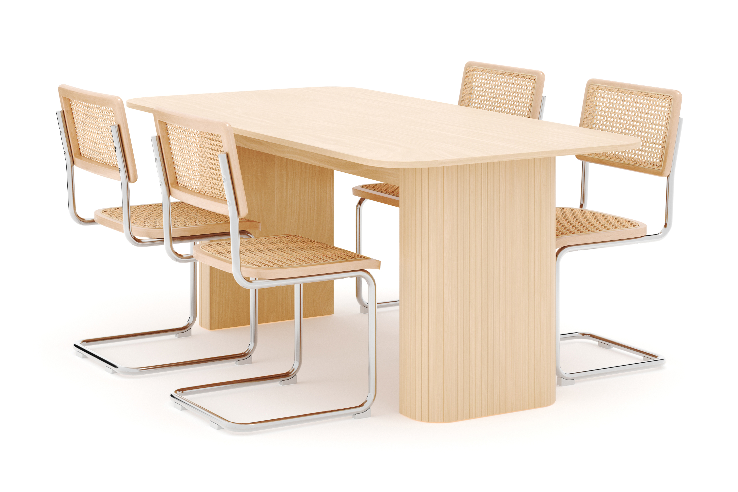 Scandinavian Choice Kopparbo Ruokapöytä 160–220 cm Laajennettava ja 4 kpl Build Tuolia Valkoinen ...