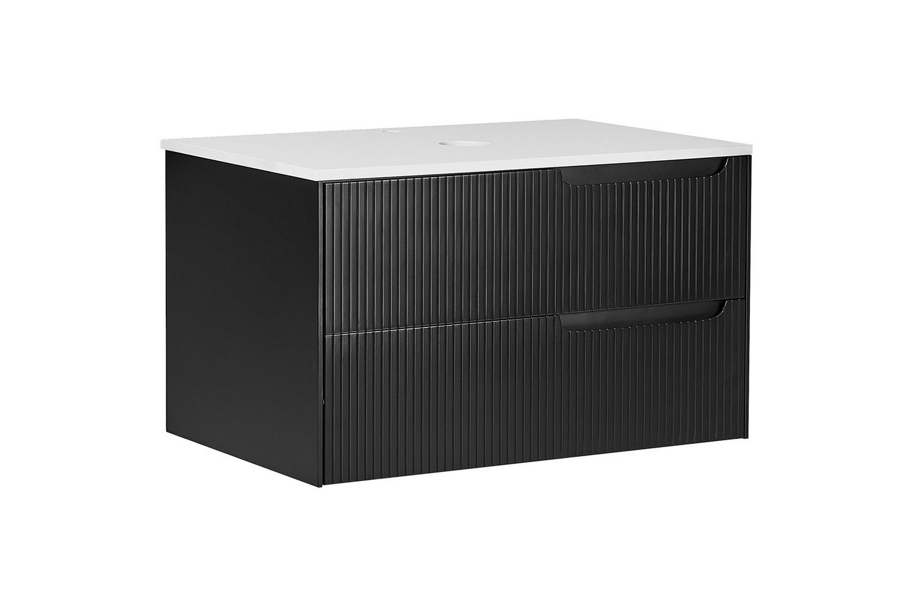 Servantskap Quintela Sort, Hvit, 80x52x48 cm Sort, Hvit, 80x52x48 cm ...