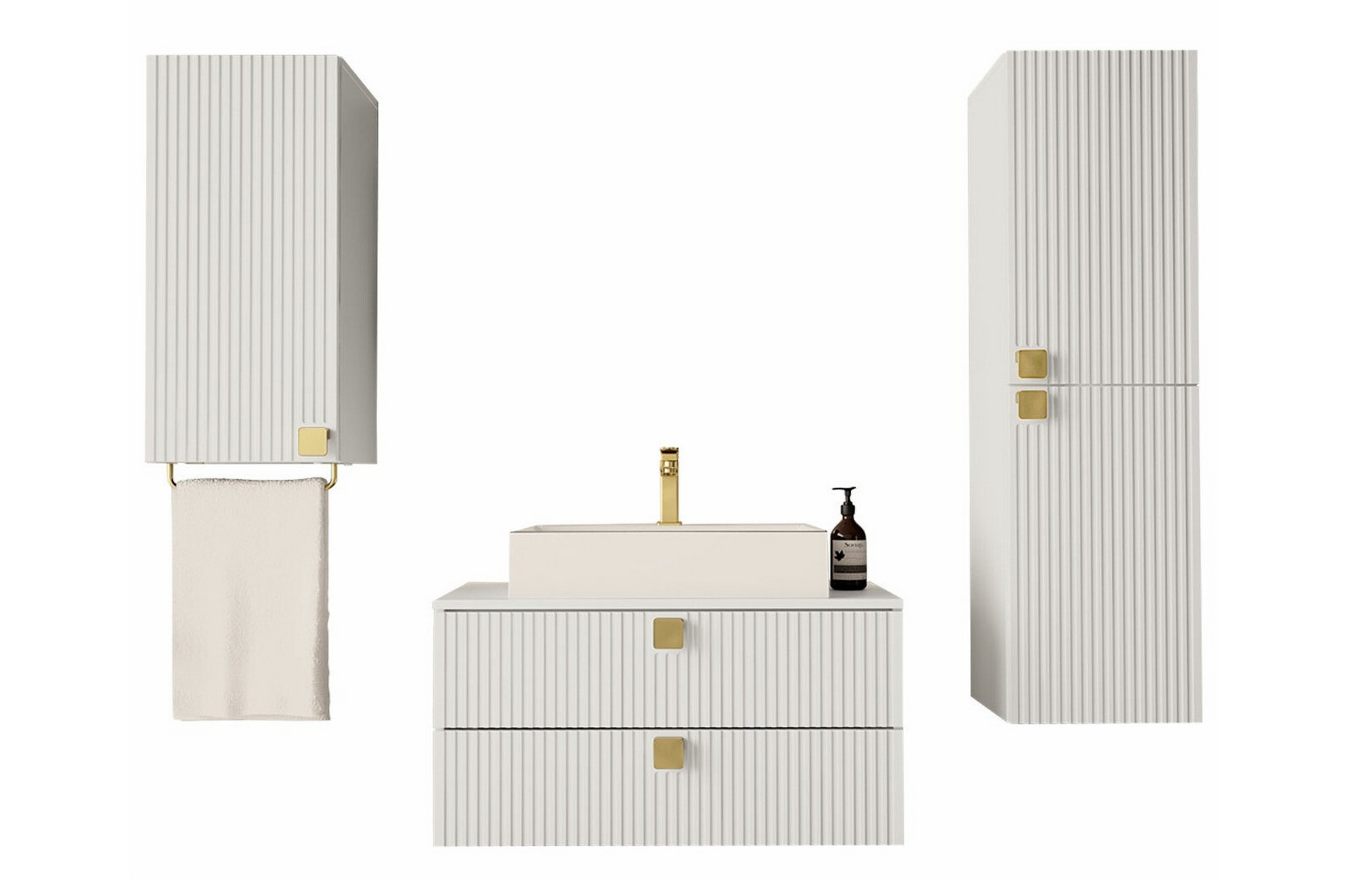 Concept 55 Glenndale Baderomsmøbelsett Hvid - Hus & oppussing - Trademax