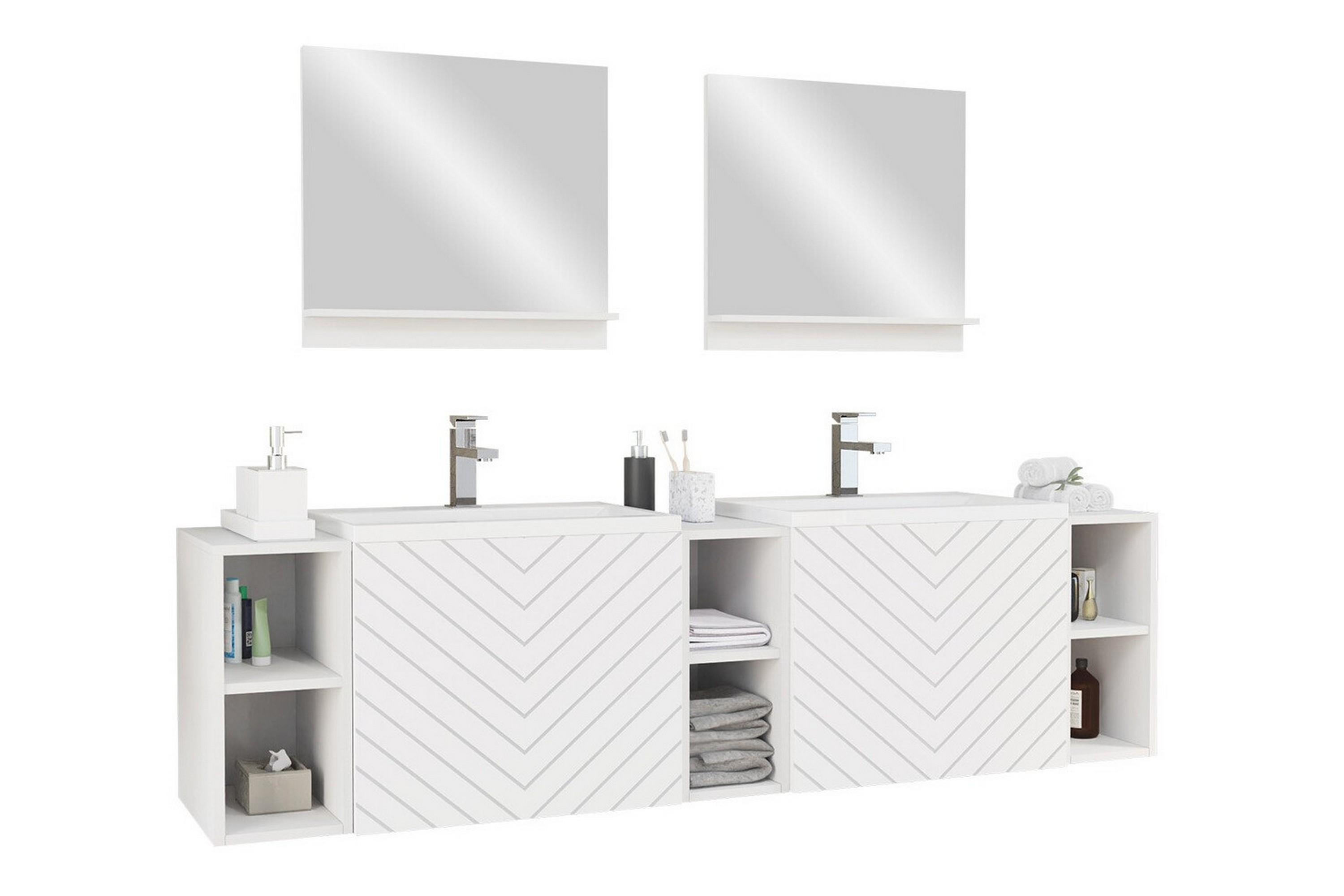 Kintore Baderomsmøbelsett Hvid - Hus & oppussing - Trademax