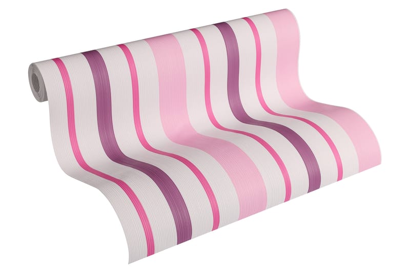 Randig Tapet Boys & Girls Papper Rosa Lila - Tapet barnrum | Chilli