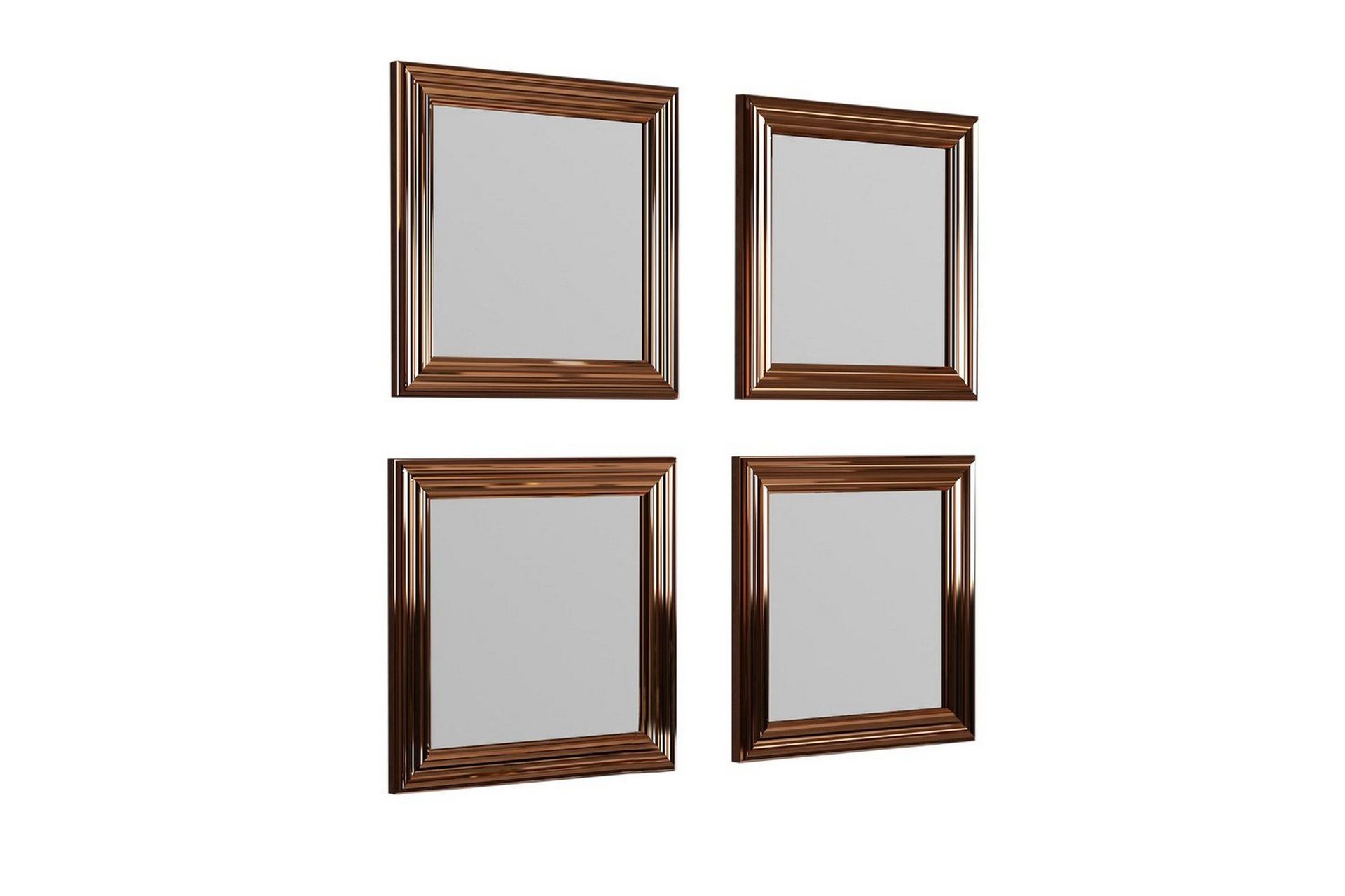 Spegelset (4 delar) Miyo Brons Brons - Inredning | Chilli