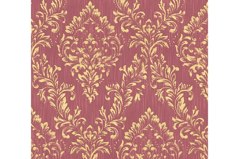 Barock Tapet Metallic Silk Ovävd Guld - Mönstrad tapet | Chilli