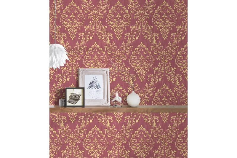 Barock Tapet Metallic Silk Ovävd Guld - Mönstrad tapet | Chilli