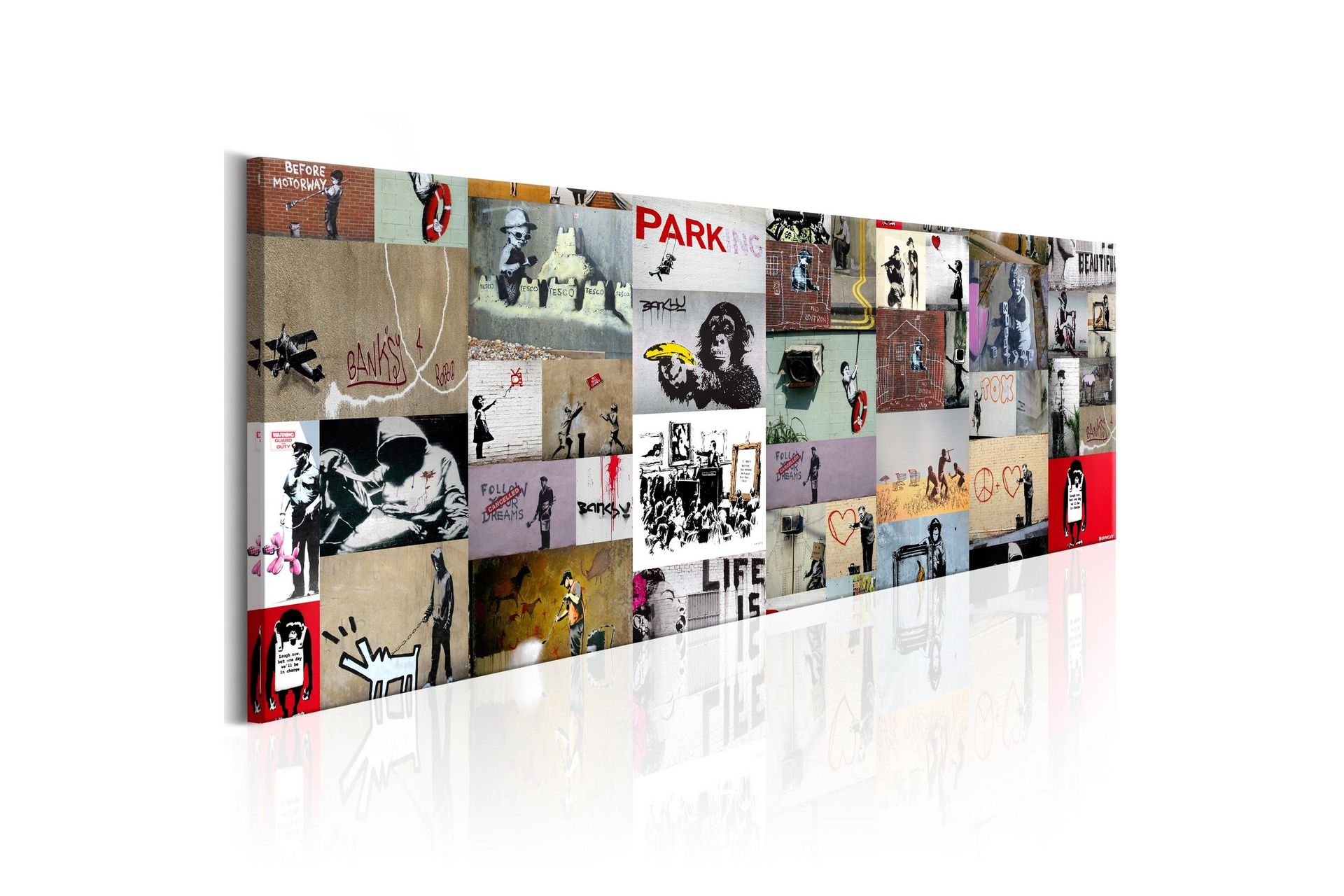 Tavla Art of Collage: Banksy II 120x40 - Inredning | Chilli