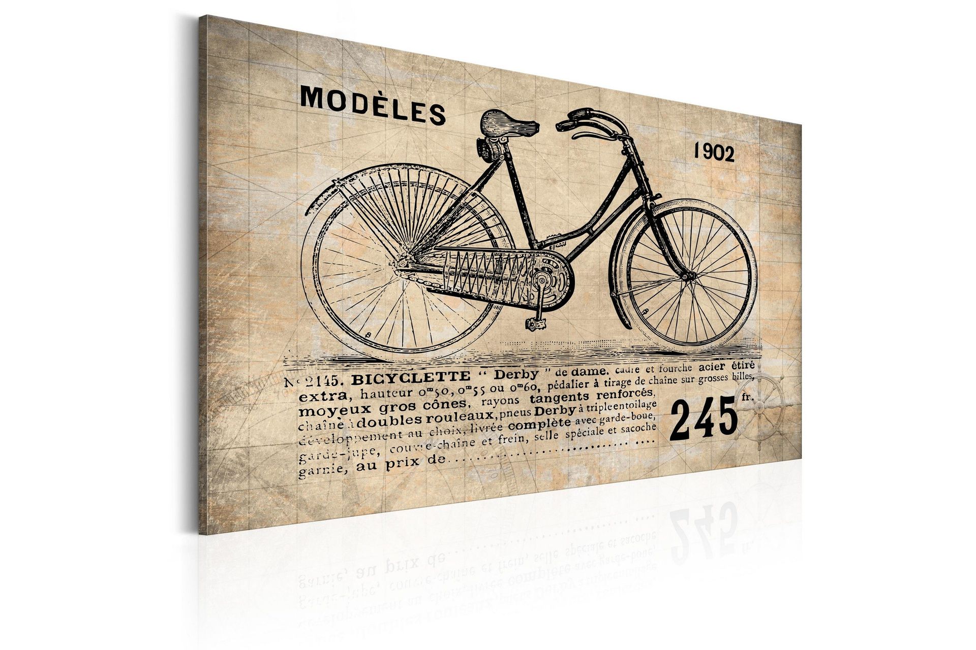 Tavla N° 1245 Bicyclette 120x80 cm - Inredning | Chilli