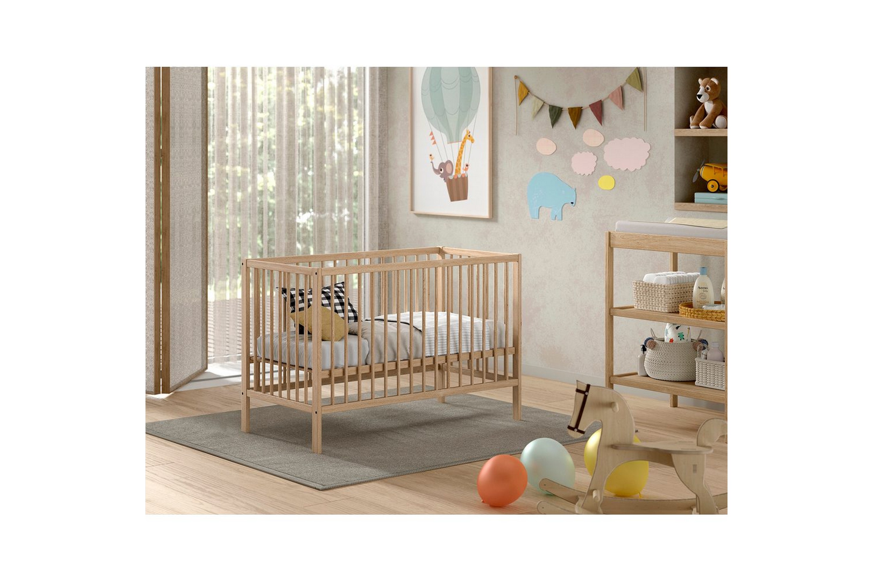 Dino Spjälsäng 60x120 cm Natur - Möbler | Chilli