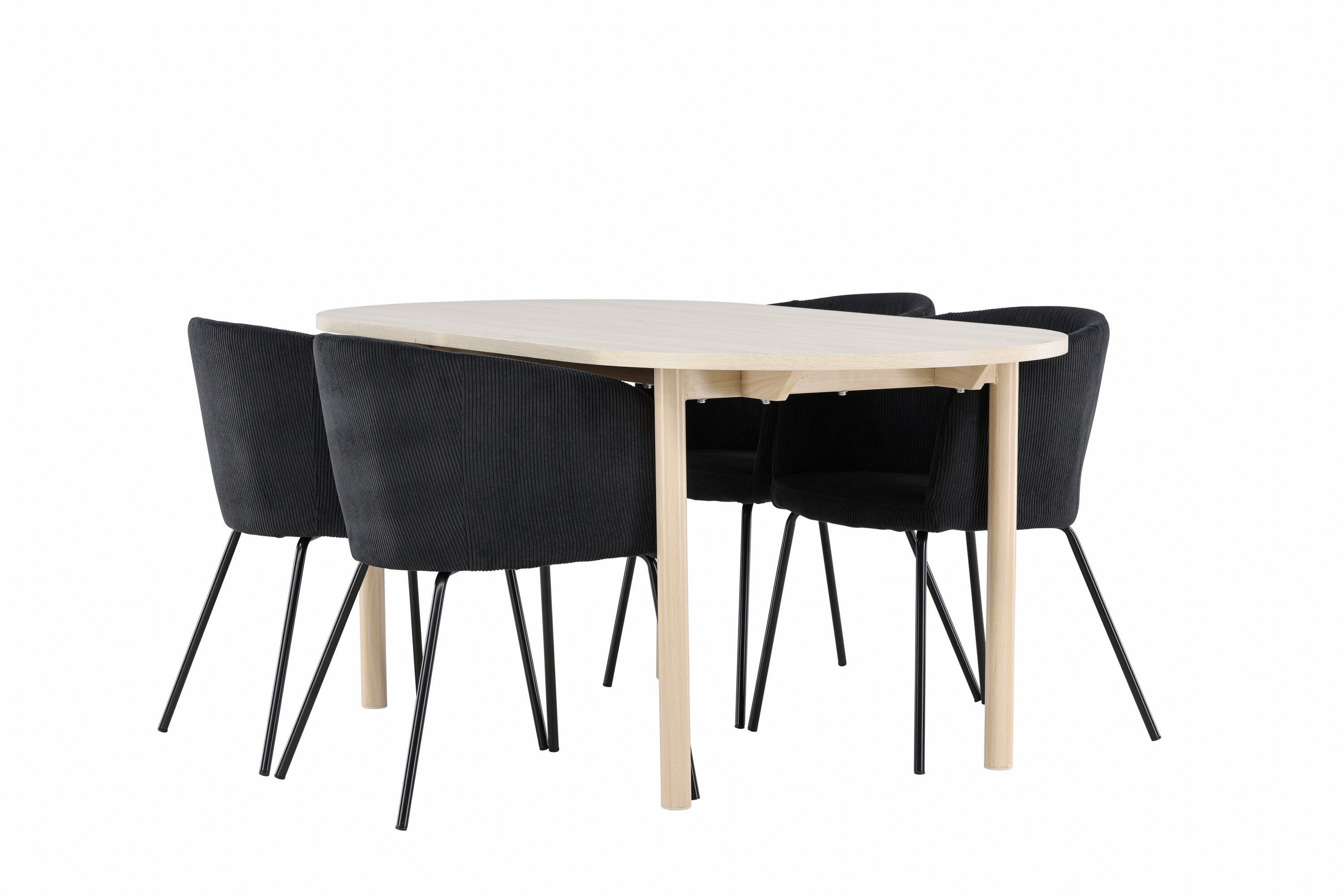 Venture Home Andy Matgrupp 180 cm Oval med 4 Berit stolar Whitewash ...