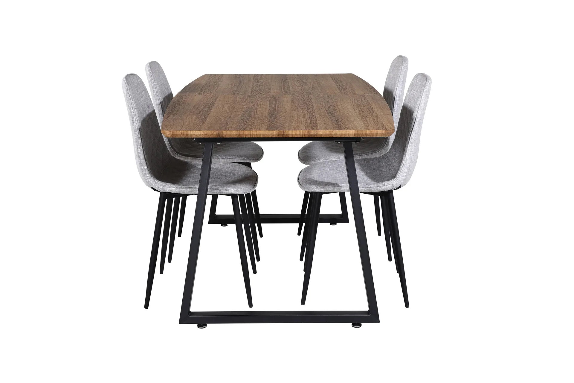 Venture Home Inca Matgrupp 160 cm Rektangulär med 4 Polar stolar Svart ...