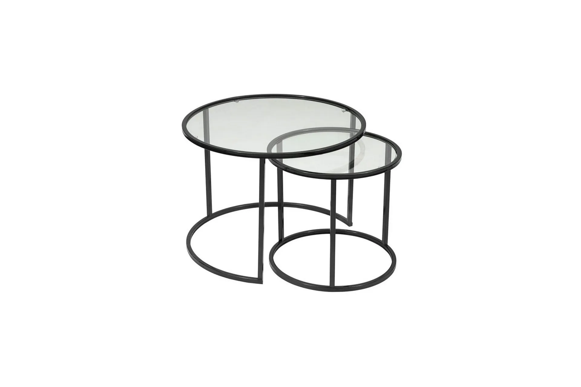 Naruram Soffbord 60 cm Svart/Transparent - Möbler | Chilli