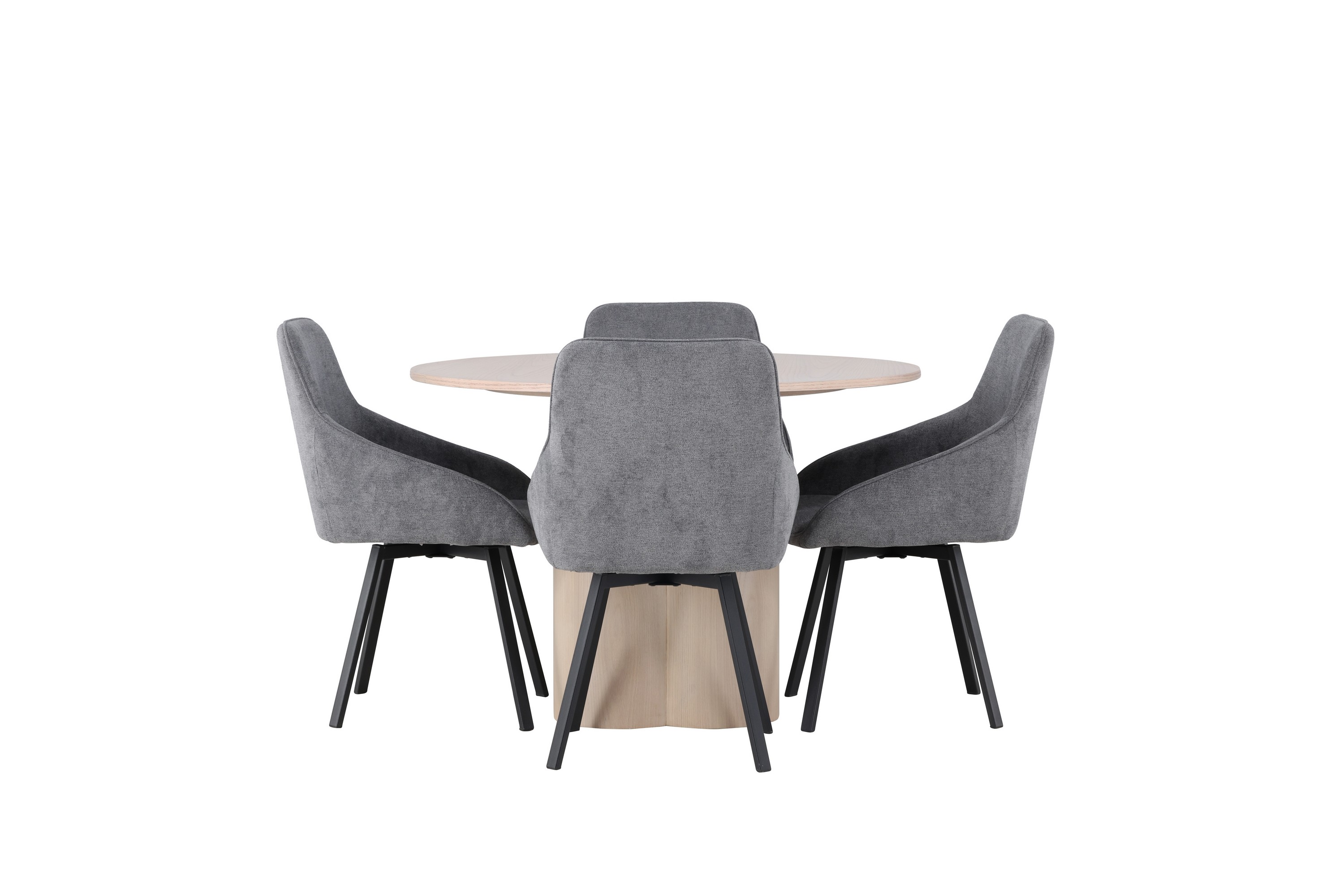 Venture Home Olivia Matgrupp 110 cm Rund med 4 Rosie stolar Whitewash ...