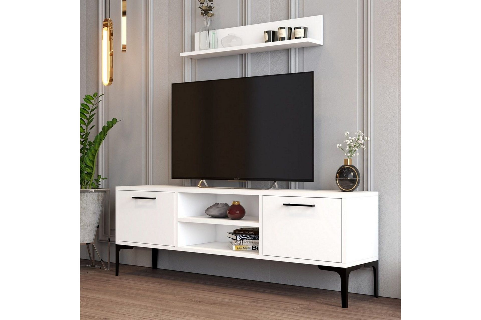 Holter Tv-möbelset 140x30 cm Vit - Möbler | Chilli