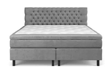 Drömvik Kontinentalsäng Celine 210x210 cm Grå|Sammet - Möbler | Chilli