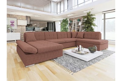 Zumar 4-sits Hörnbäddsoffa NO_BRAND Light brown - Möbler | Chilli