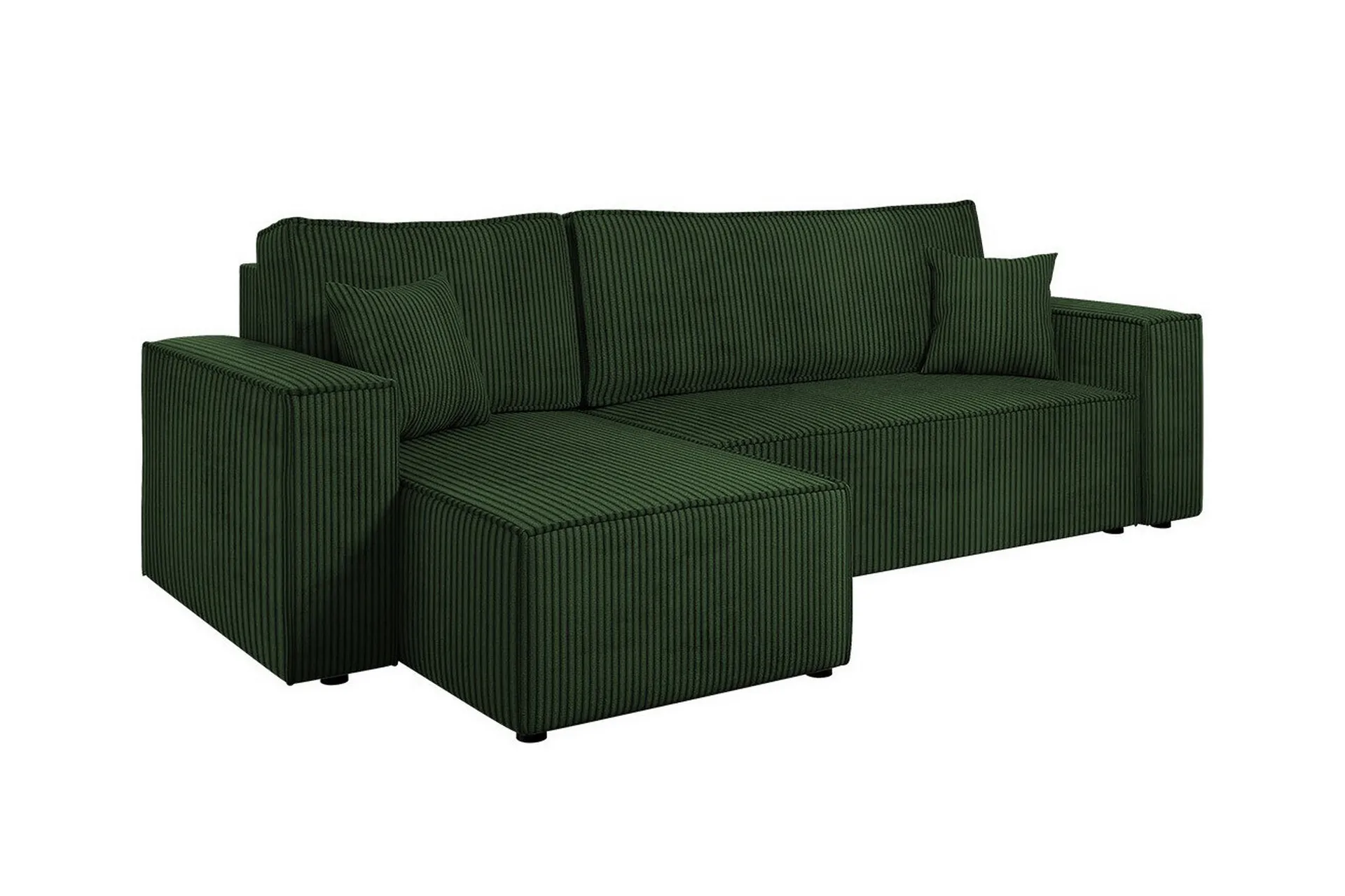 Magston 3-sits Hörnbäddsoffa Grön - Möbler - Trademax