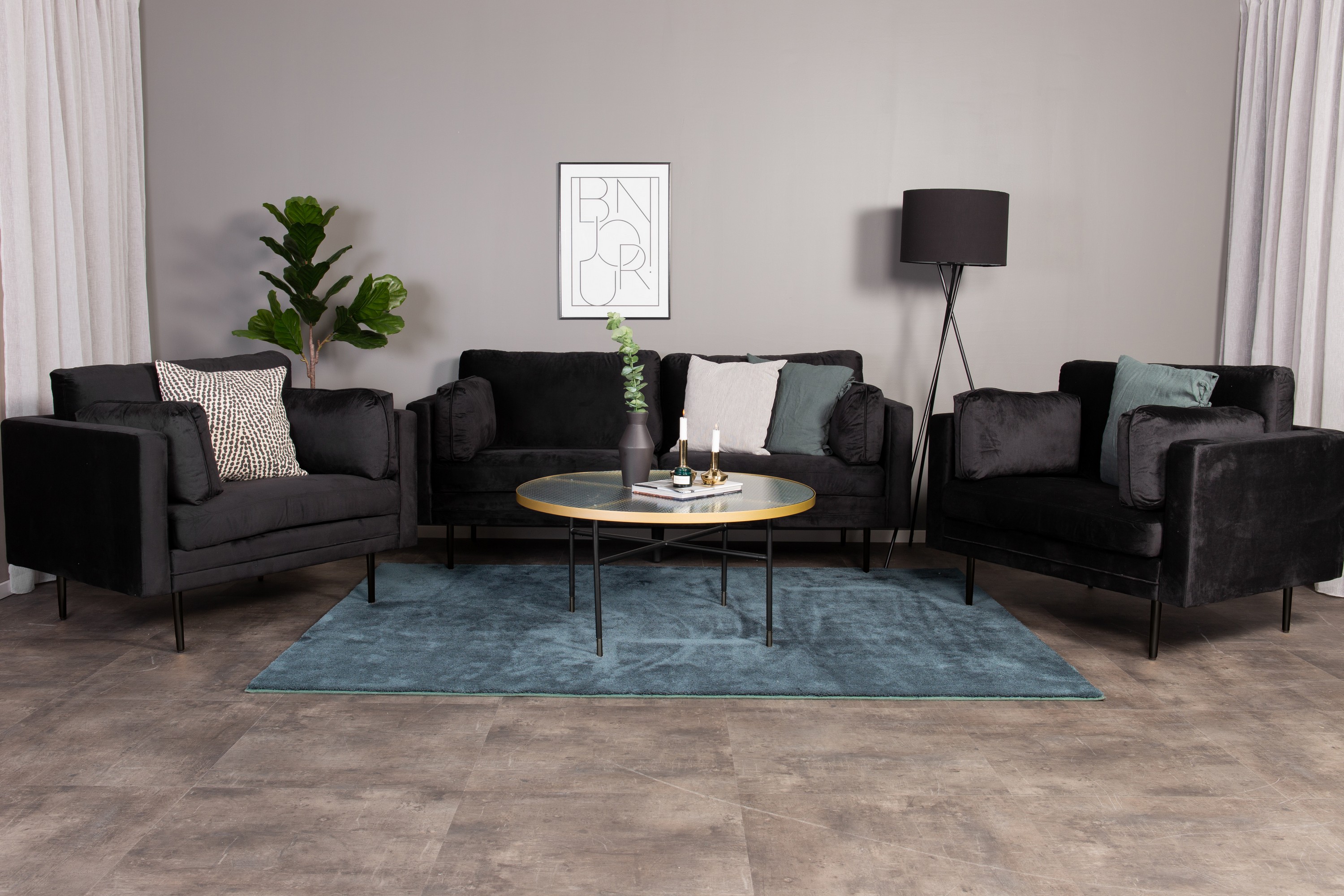 Venture Home Boom 3-sits Soffa Svart - Möbler - Trademax