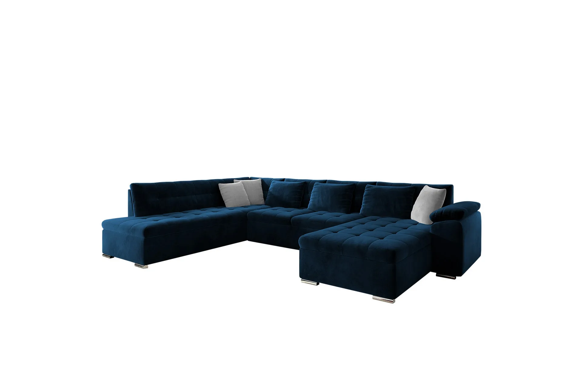 Majestic Furniture Dynir Soffa med Divan och Schäslong 4-sits Blå ...