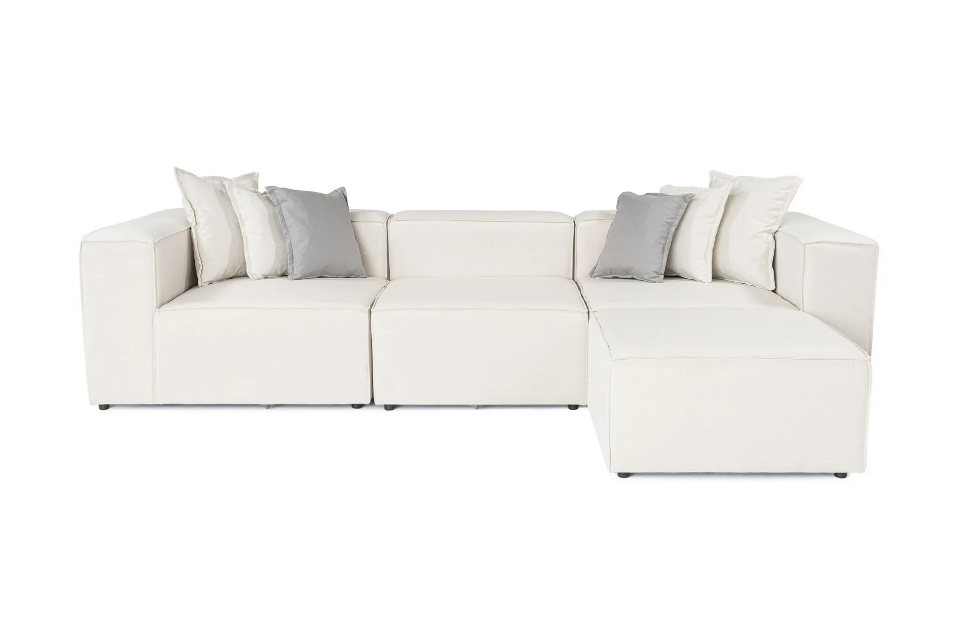 Fahmida Soffa med Divan 3-sits Ecru - Möbler | Chilli