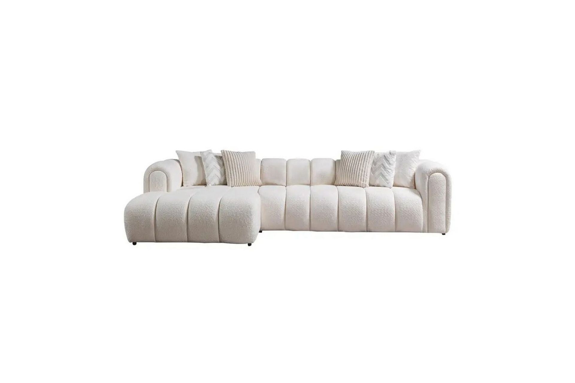 Varrel Soffa med Divan 3-sits Vit - Möbler | Chilli