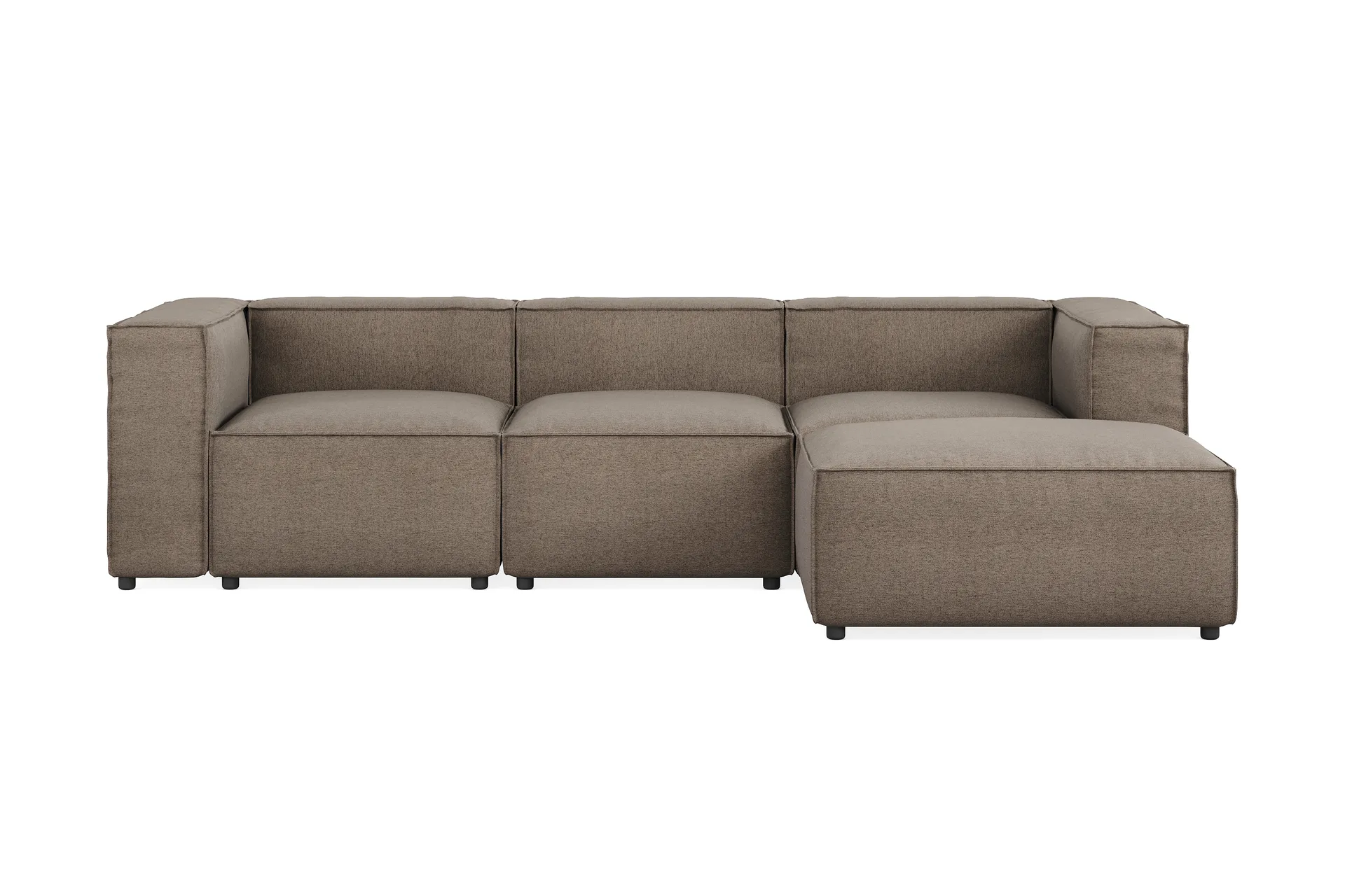 Andrarum Cubo 4-sits Vändbar L-formad Djup Modulsoffa med Divan i Tyg ...