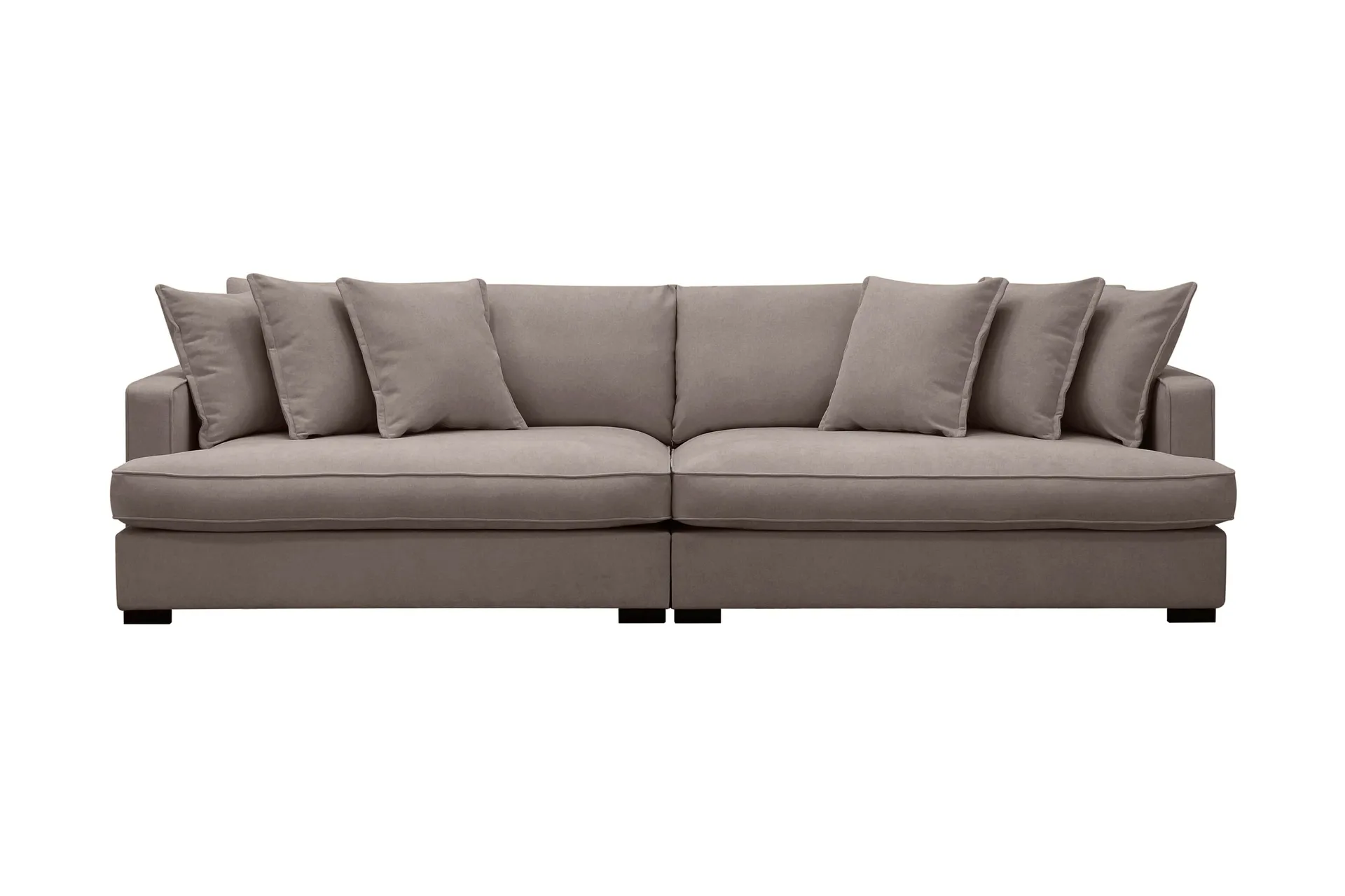 Scandinavian Choice Rossita Lyx 4-sits Extra djup Tygsoffa Brun ...