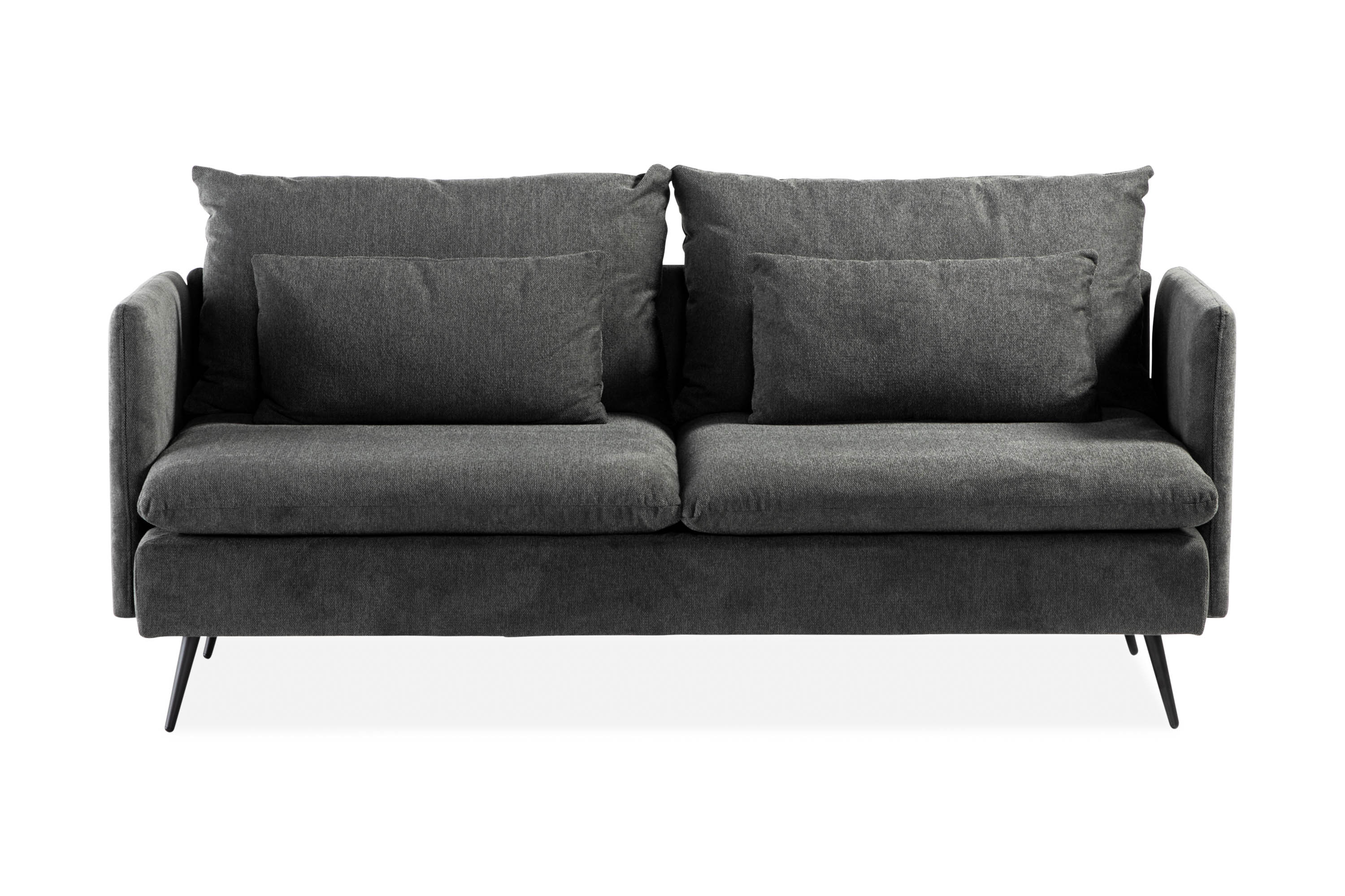 Svartvik skön 3-sits Djup soffa i sammet Grå - Möbler - Trademax