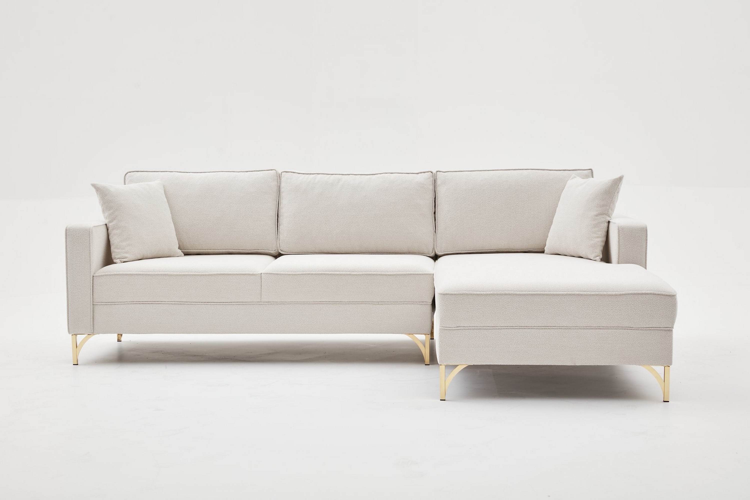Retzow Sofa med Chaiselong 4-personers Beige - Møbler | Trademax