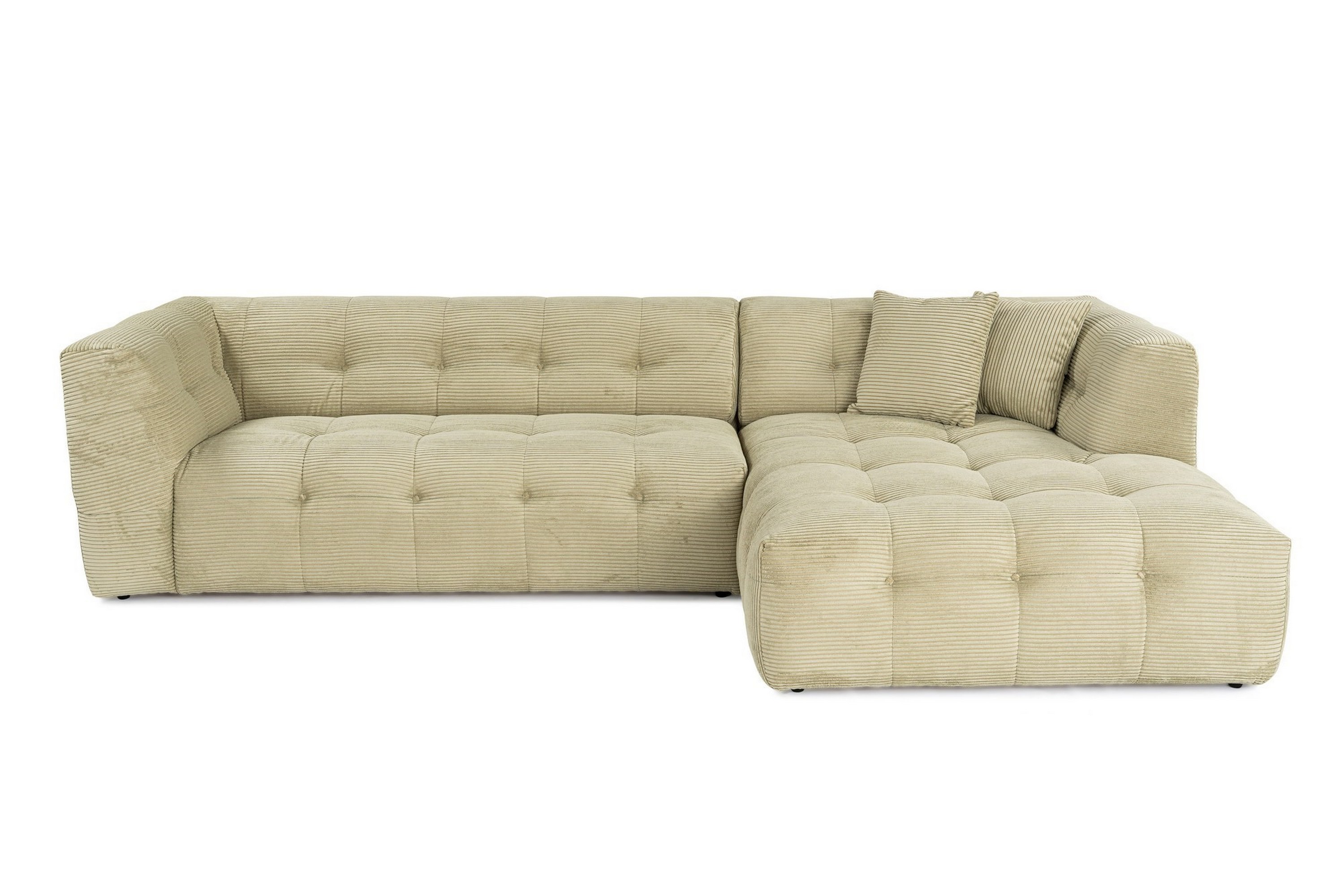 Octavian Sofa med Sjeselong 3-seter Grønn - Møbler - Trademax