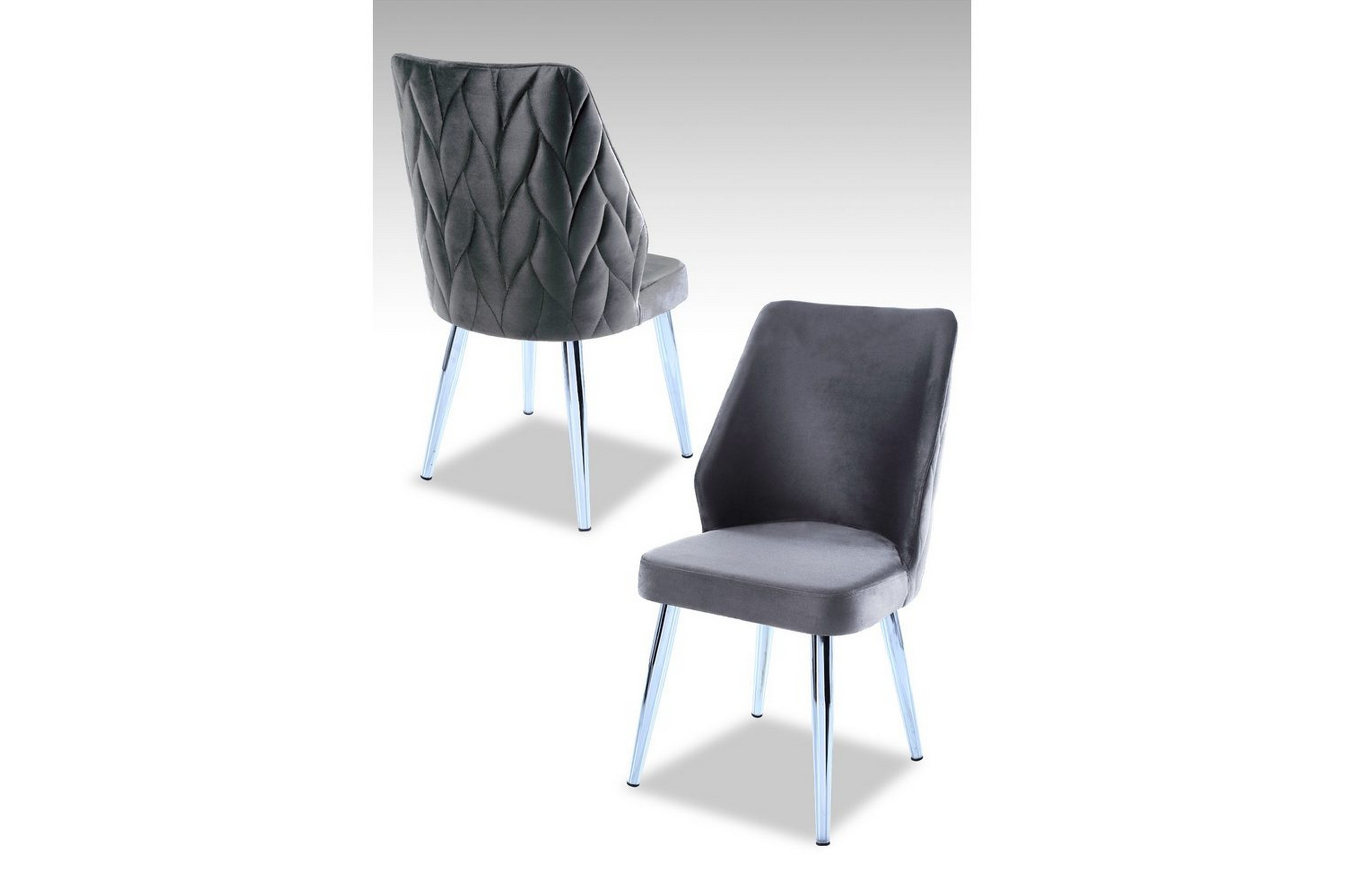 Stifen Spisestol Grå/Krom - Møbler | Trademax