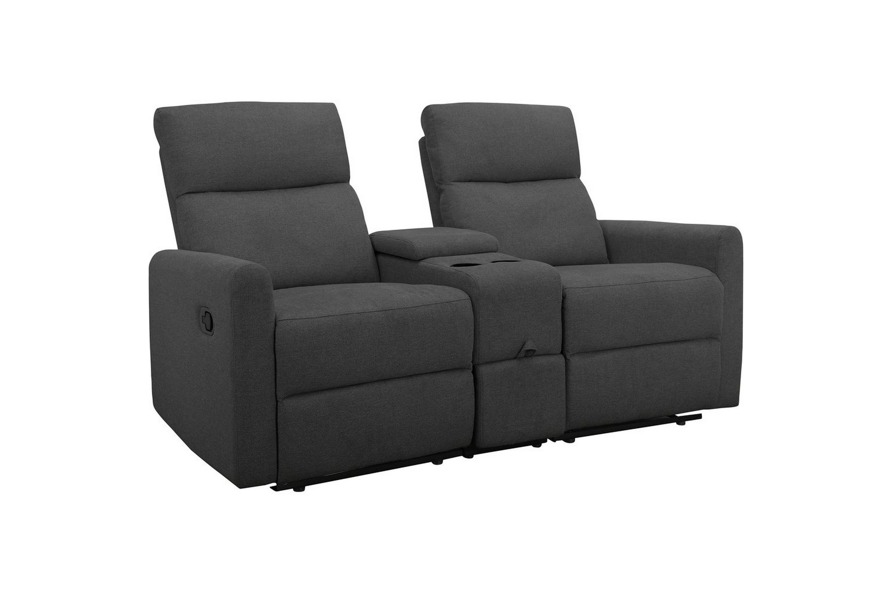 Loft24 Recliner Dacoulas Antrasitt, Stoff/tre Antrasitt, Stoff/tre ...