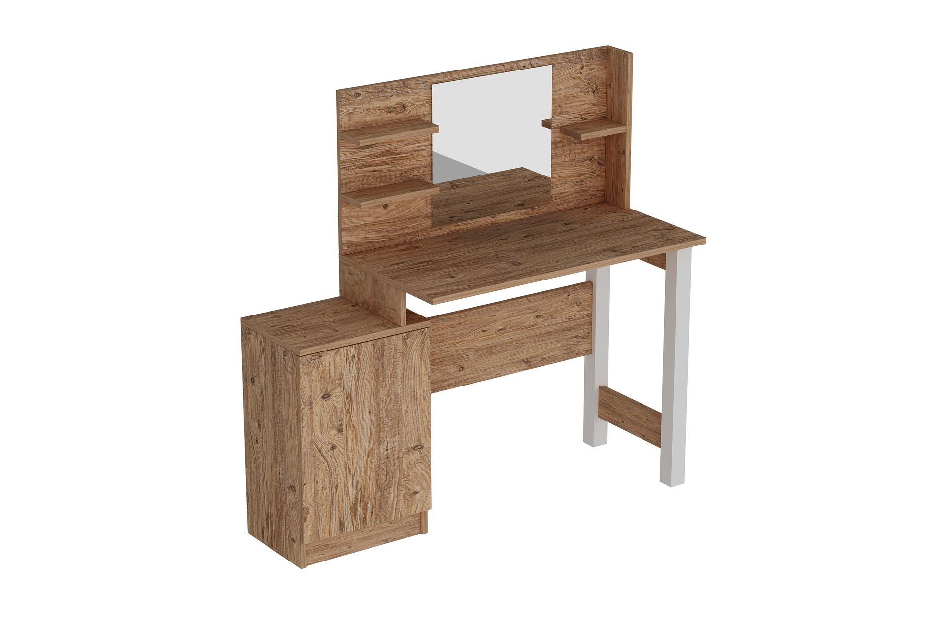 Hanz Sminkbord 120 cm Brun/Vit - Möbler - Furniturebox