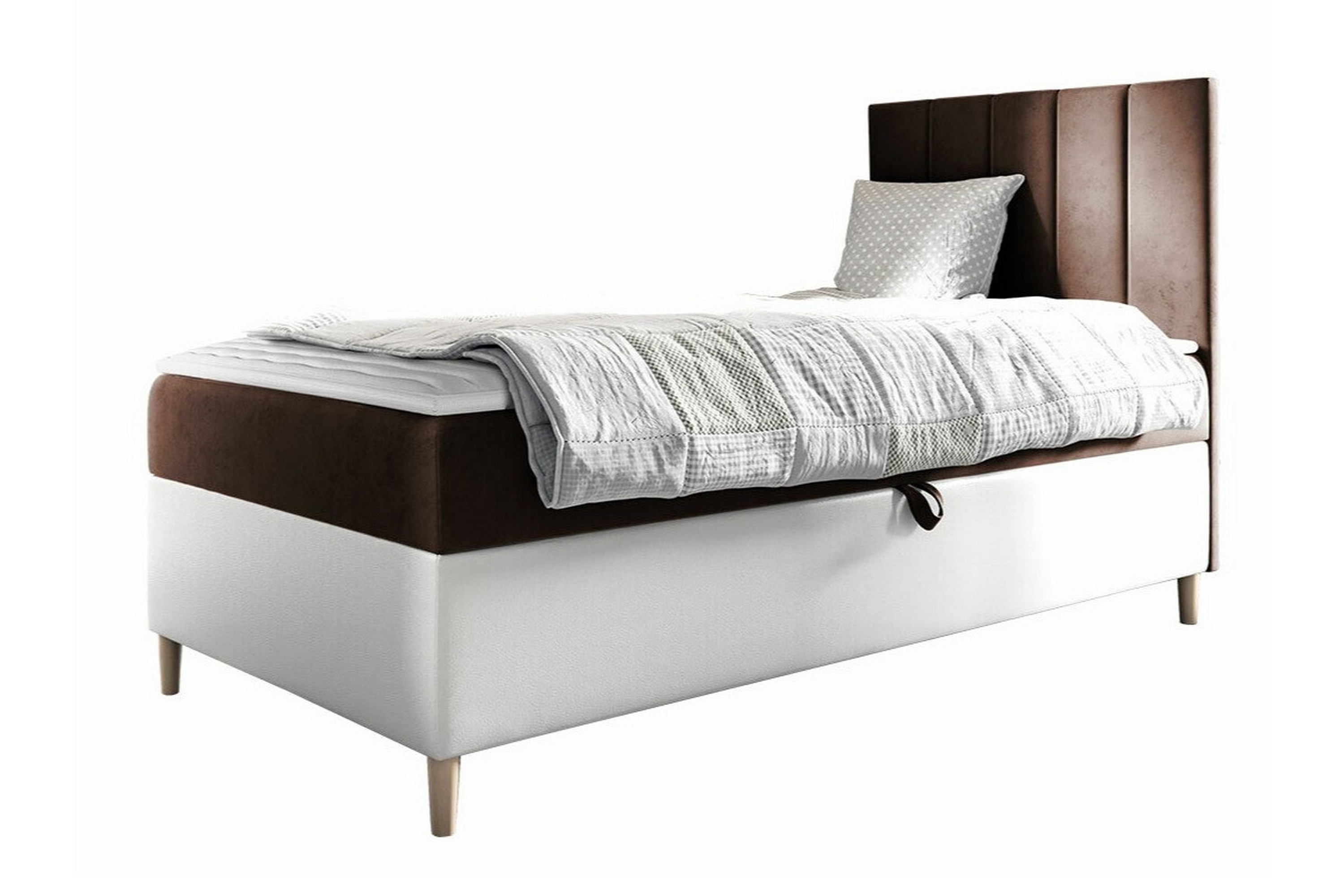 Boisdale Sängram 90x200 cm Brun/Vit - Sängram & sängstomme - Furniturebox