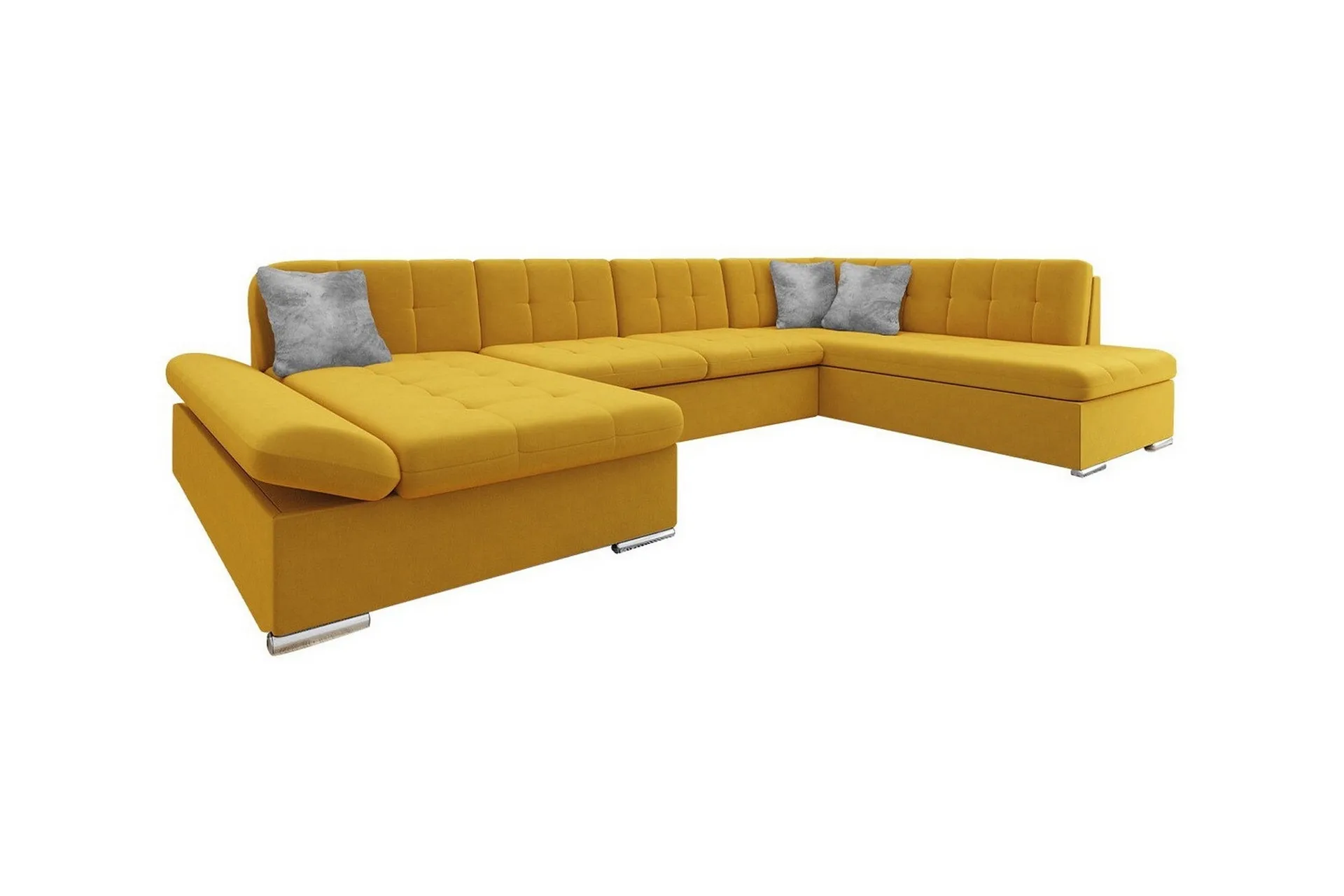 Zumar 4-sits Hörnbäddsoffa Senapsgul - Möbler - Furniturebox