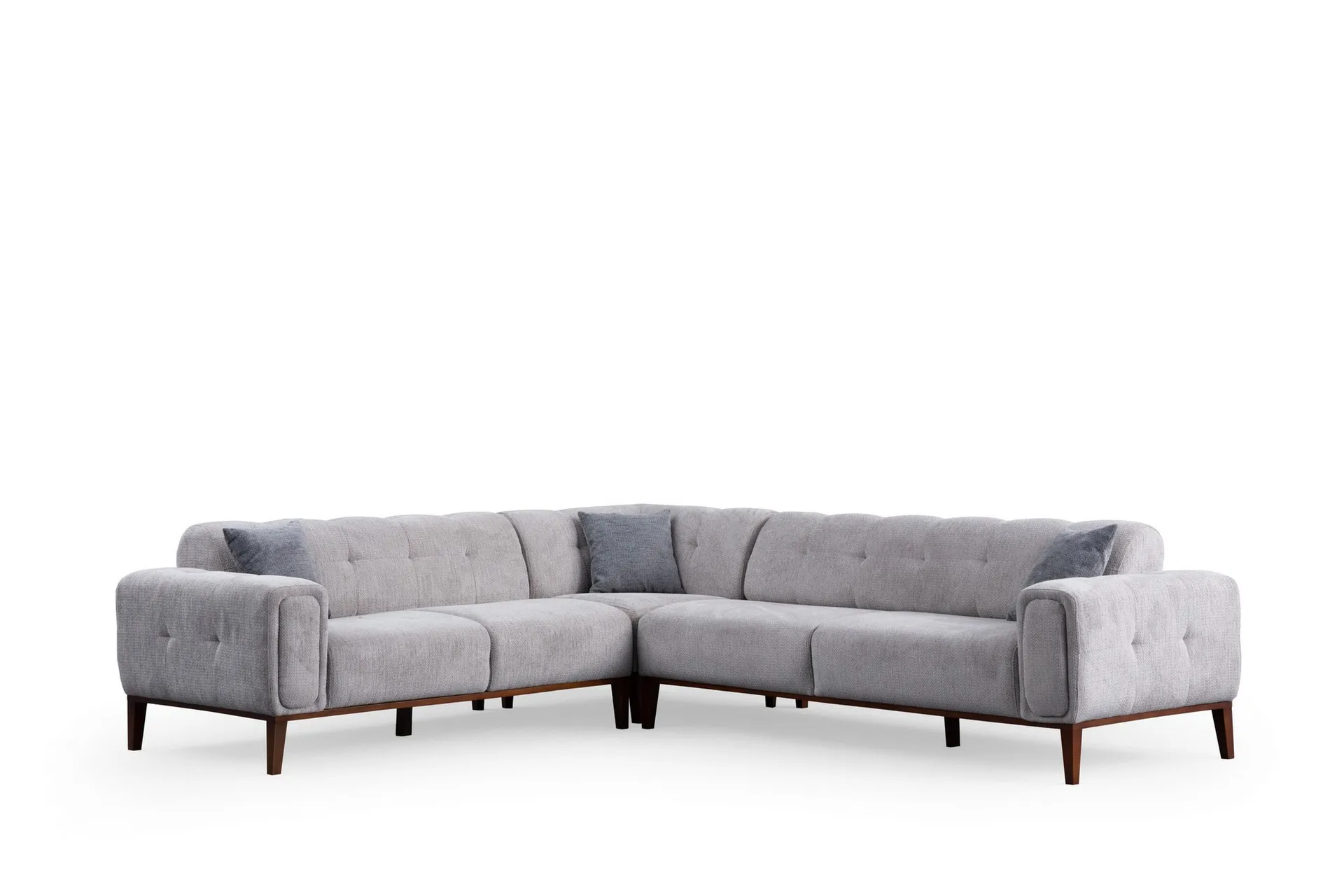ATHENA 4-sits Soffa med Divan Ljusgrå - Möbler - Black Friday ...