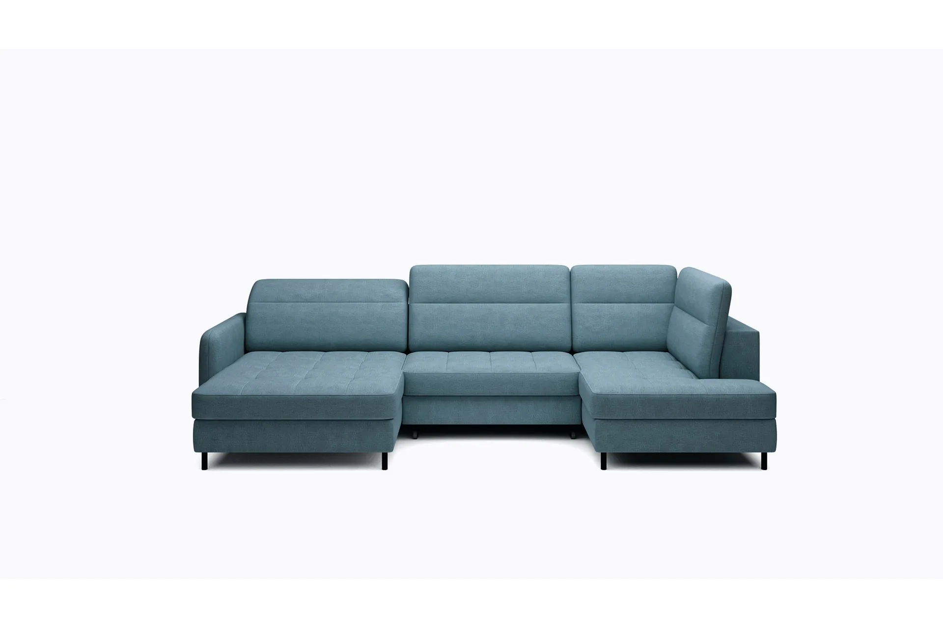 Berrto Soffa med Divan och Schäslong 5-sits Blå - Möbler - Furniturebox