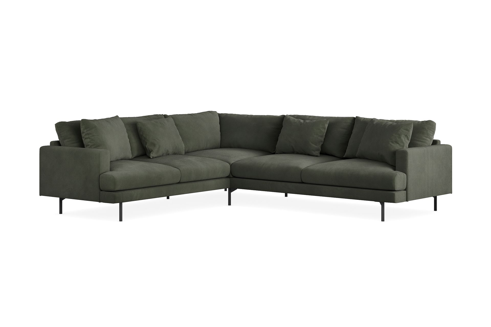 CONCAN 5-sits Hörnsoffa Mörkgrön - Möbler - Black Friday! - Furniturebox