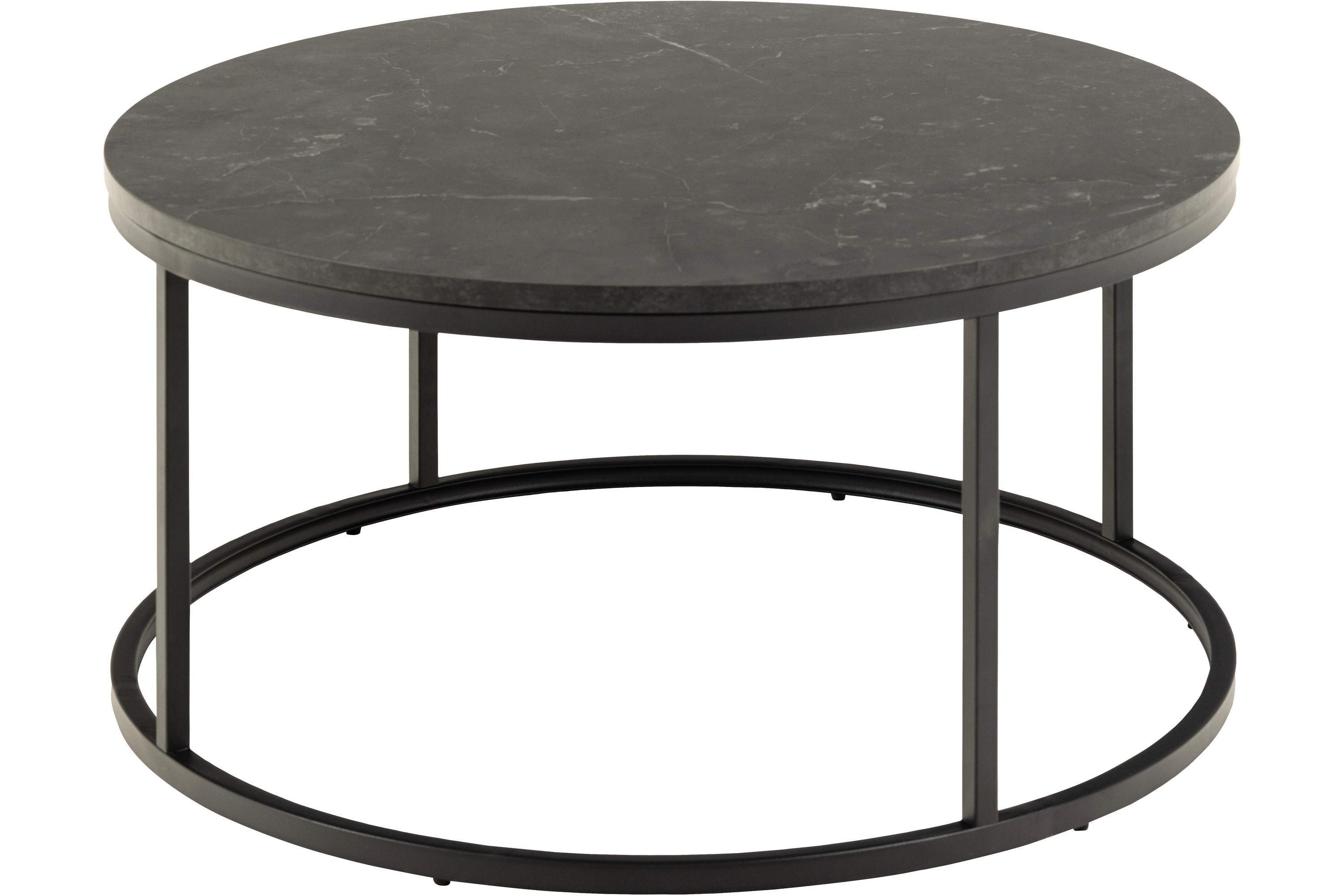 CAMLIK Soffbord 80 cm Rund Svart - Möbler - Furniturebox