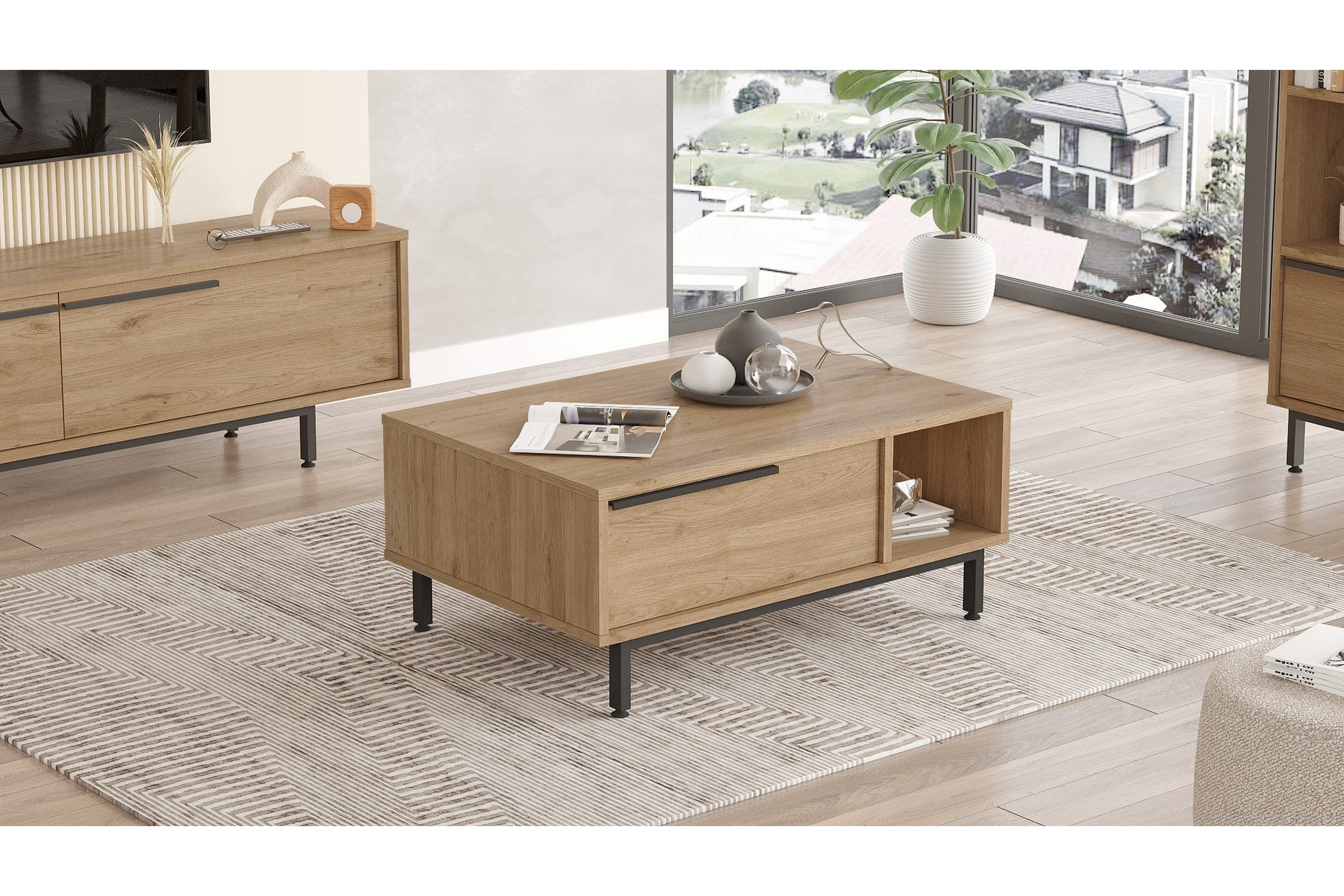 Manku Soffbord 90 cm Valnöt - Möbler - Furniturebox