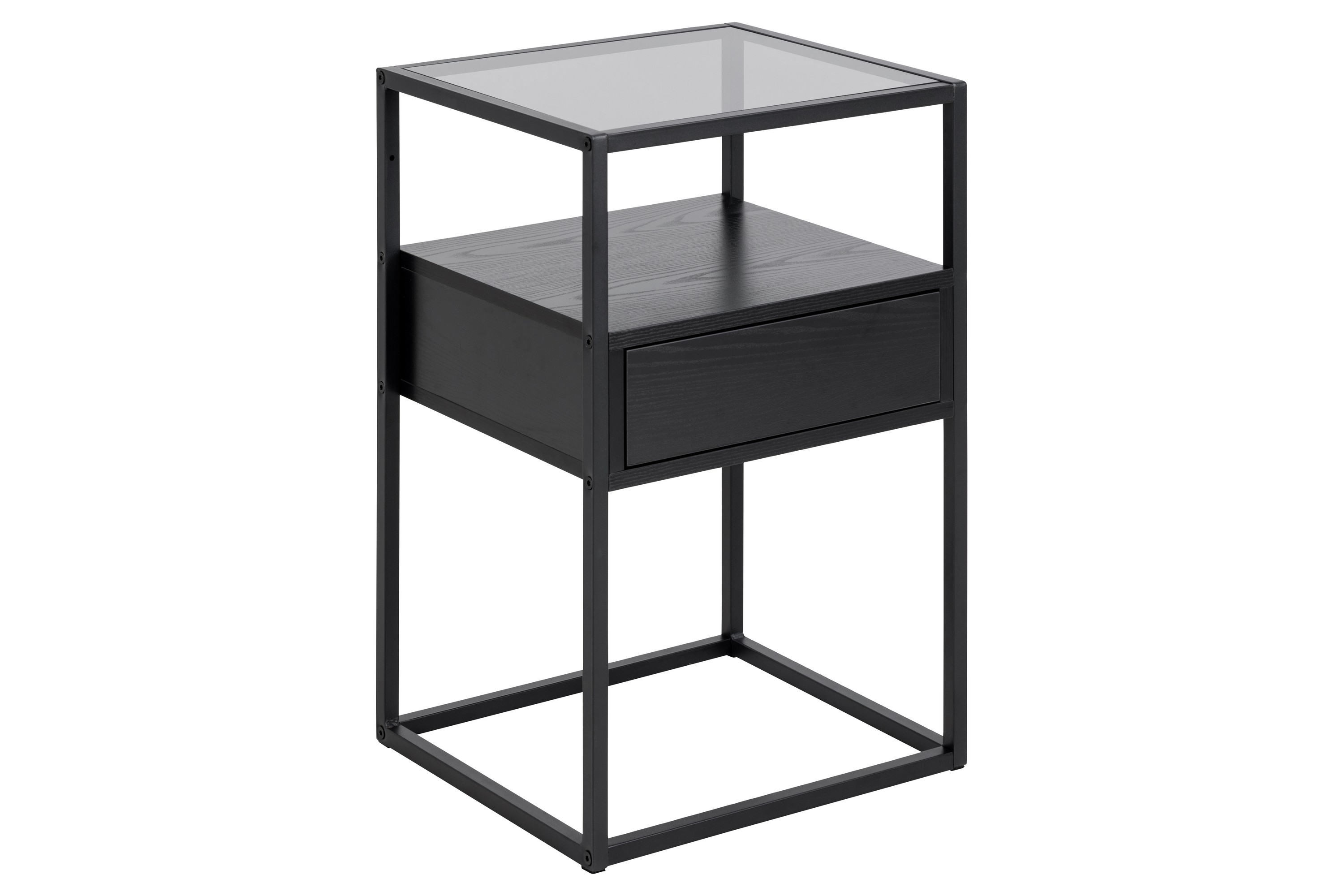 Sakila Sängbord 35 cm Svart - Möbler - Trademax