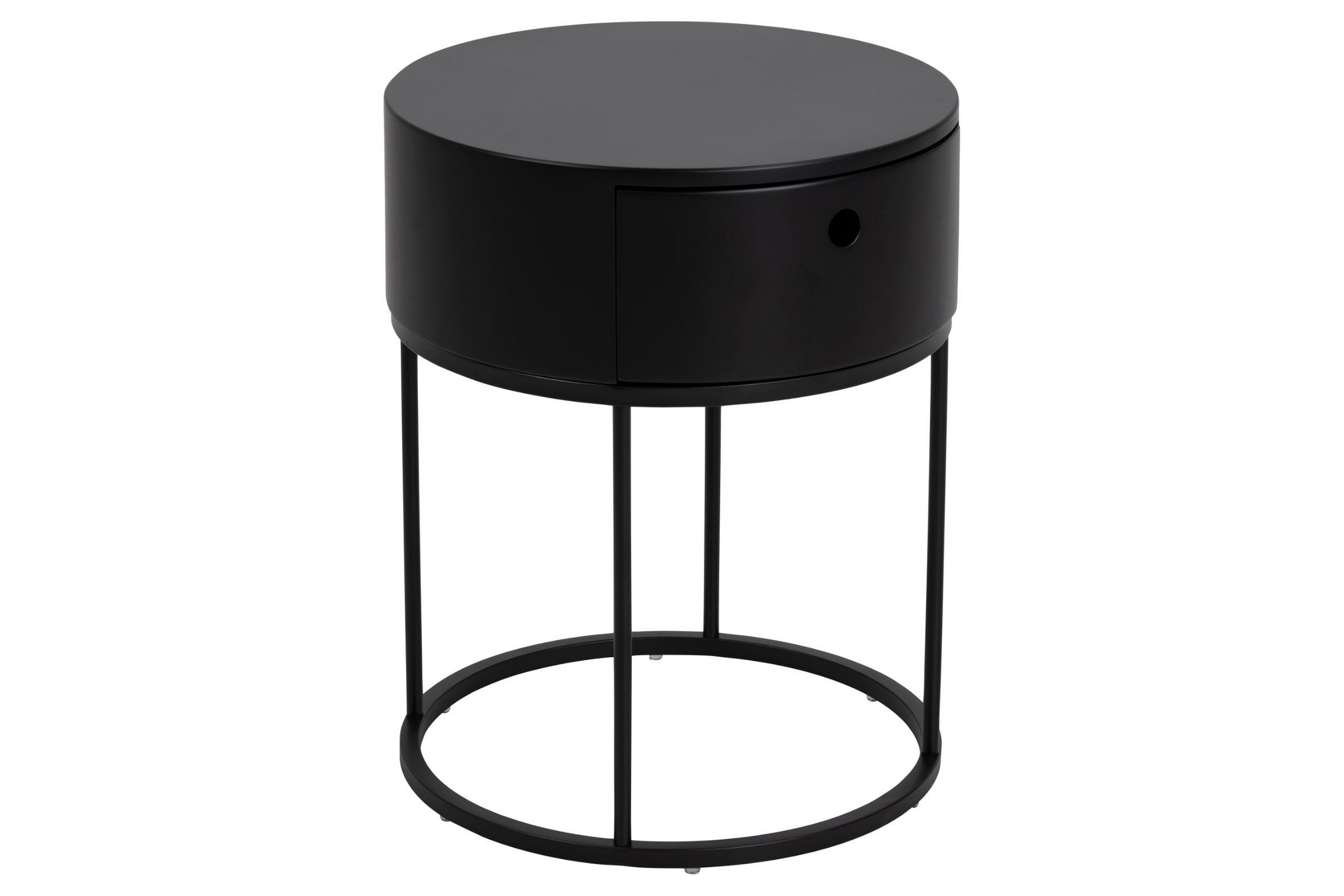 Hastane Nattbord 40 cm Svart - Møbler - Trademax